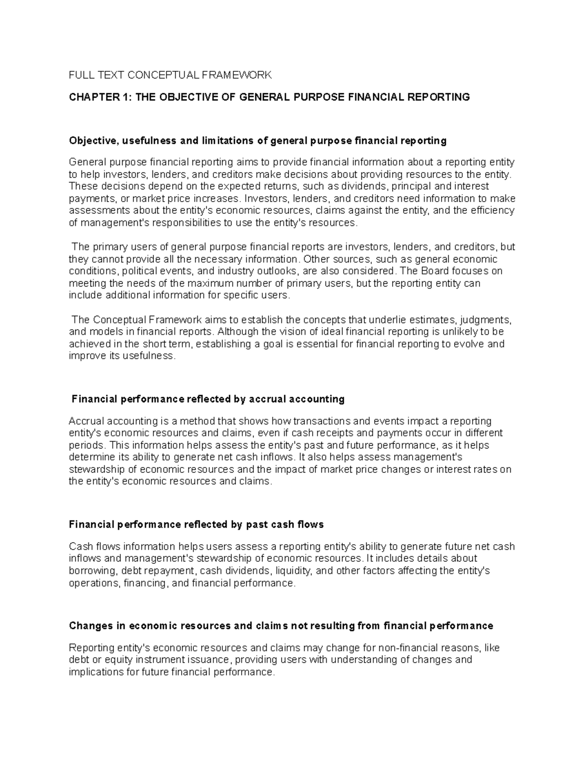 Cfas midterm reviewer consolidated - FULL TEXT CONCEPTUAL FRAMEWORK ...