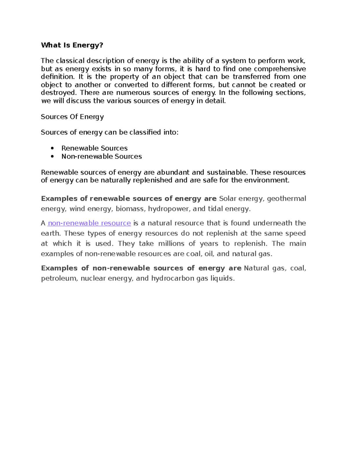 Sources of Electrical Energy: Understanding Renewable and Nonrenewable ...