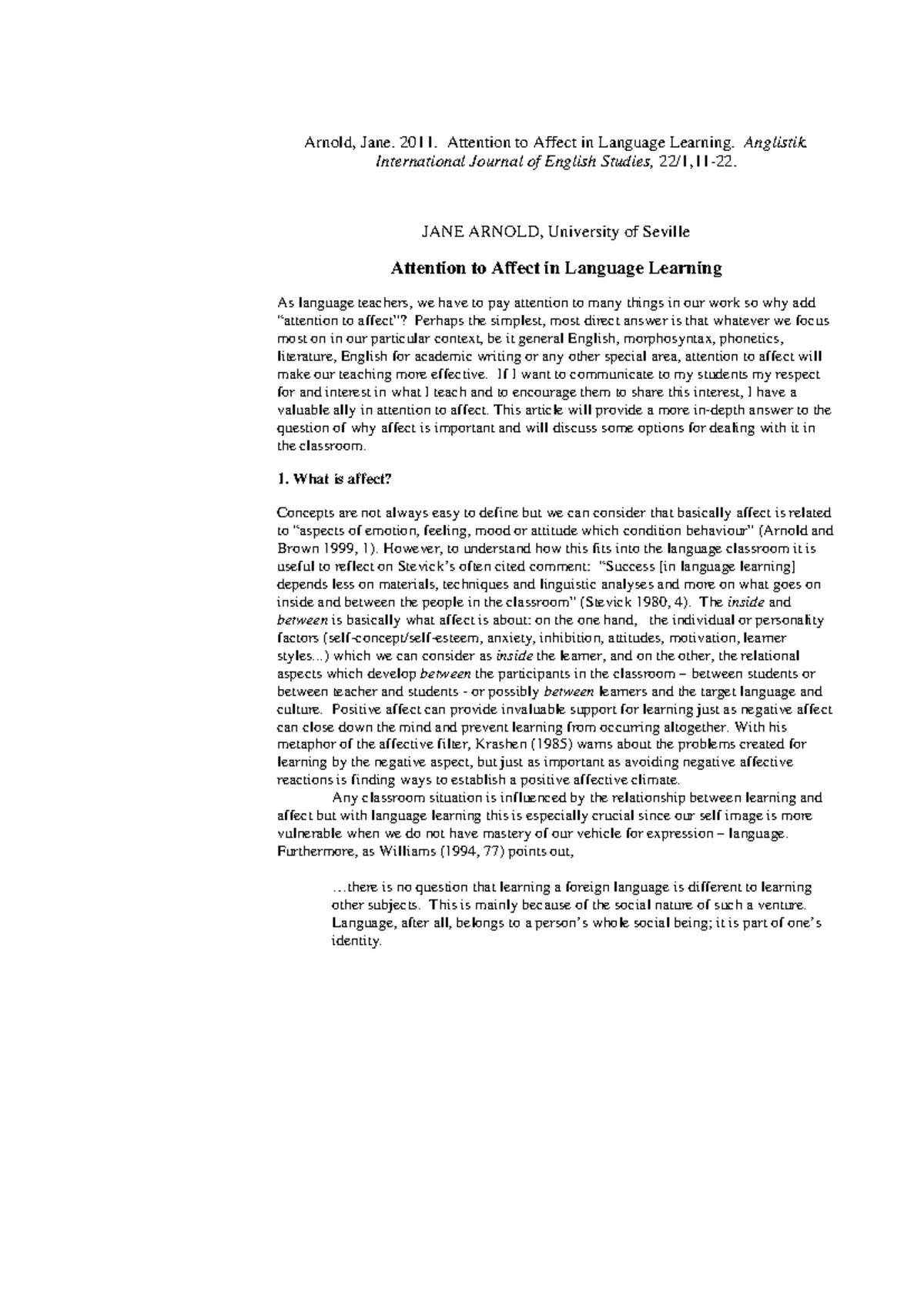 Attention to Affect in Language Learning: Strategies for Effective ...