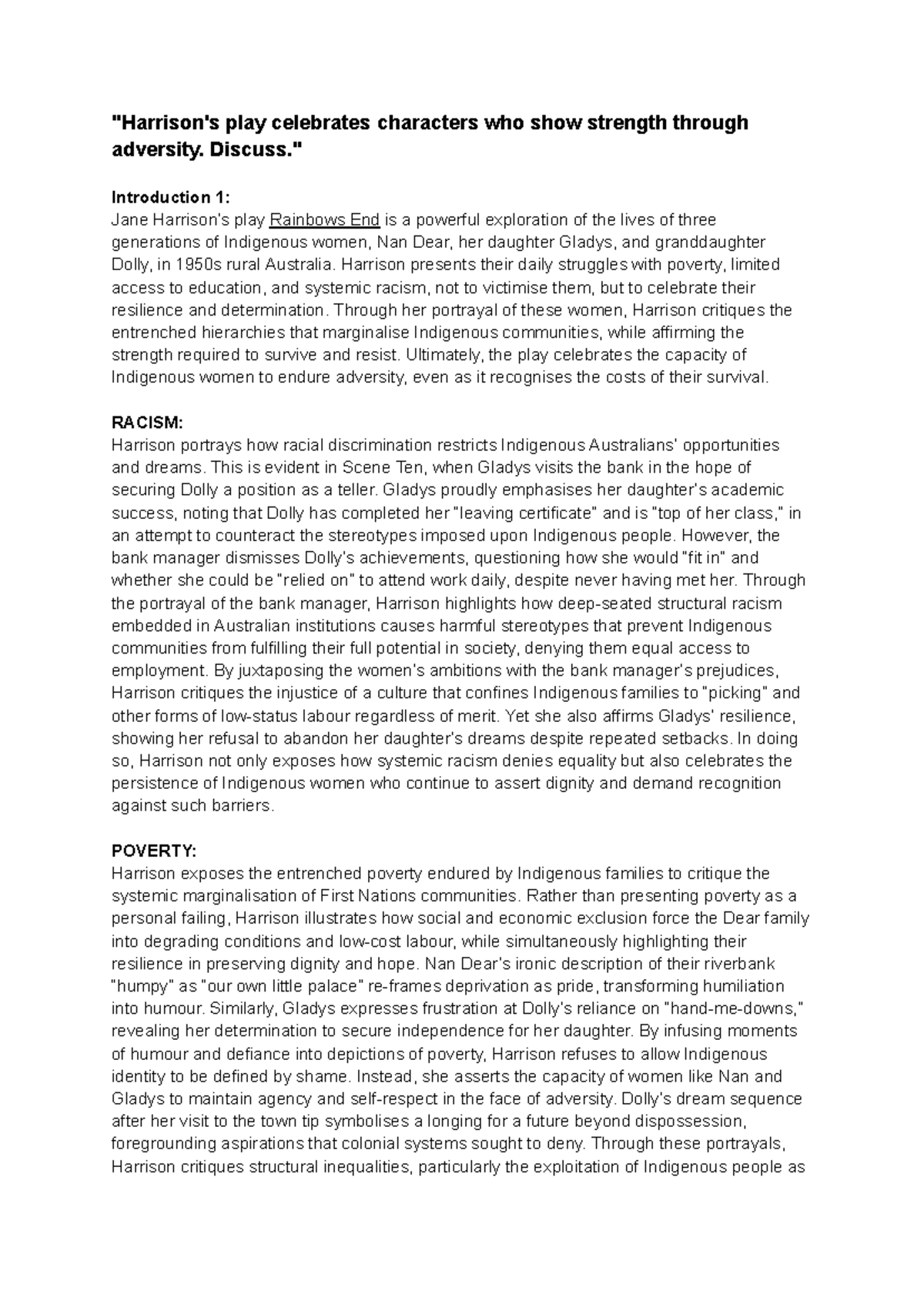 Practice Essay - RAC 101: Exploring Resilience in Rainbow's End - Studocu