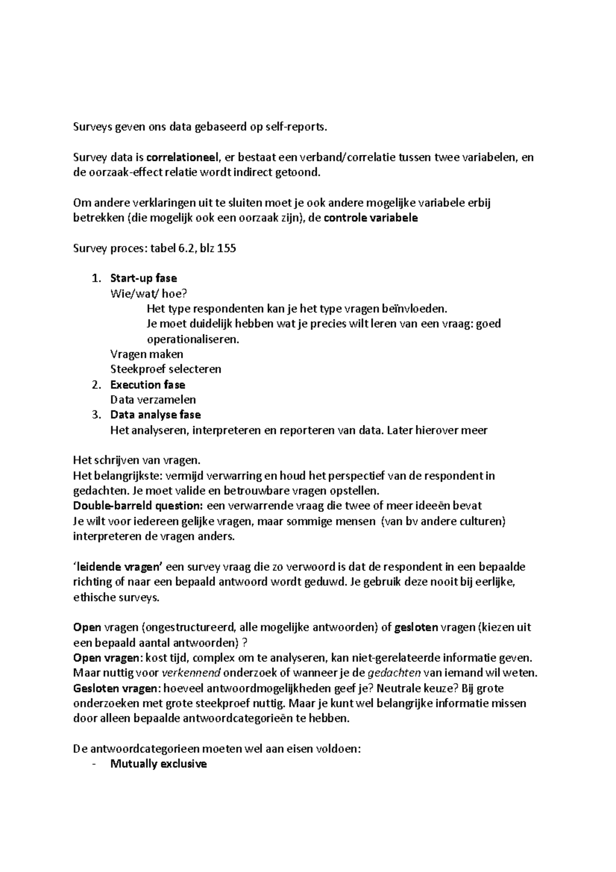 Samenvatting Understanding Research Neuman - Hoofdstuk 6 - Surveys ...
