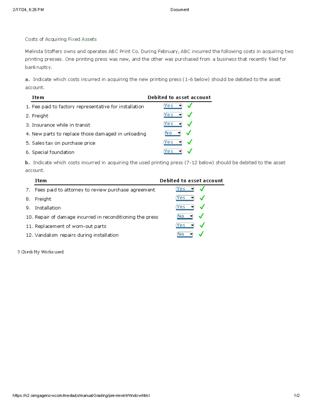 Module 5 Problem Set: Costs of Acquiring Fixed Assets Analysis - Studocu