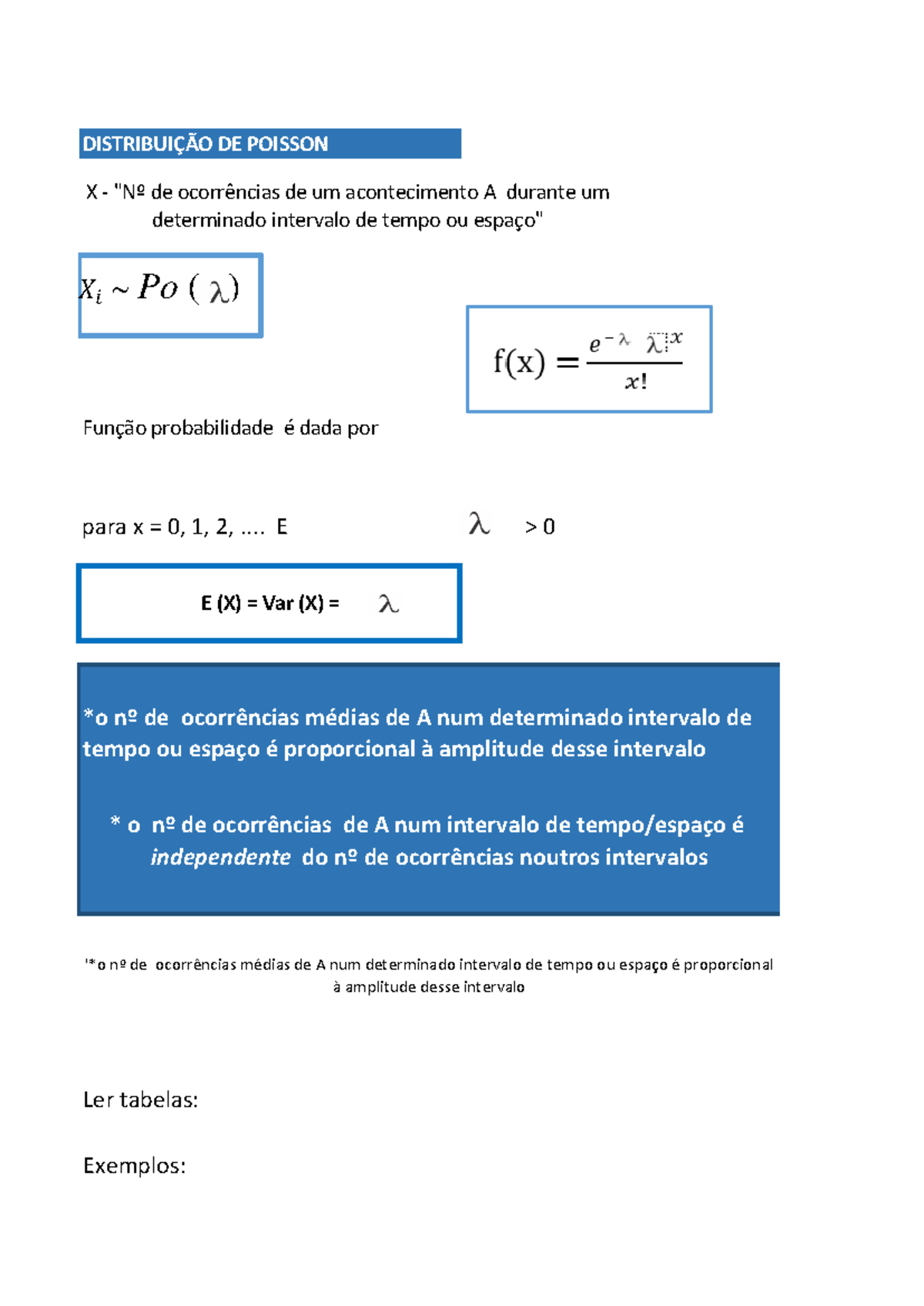 Distribuição Poisson - Fórmula e exercício exemplo - DISTRIBUIÇÃO DE ...