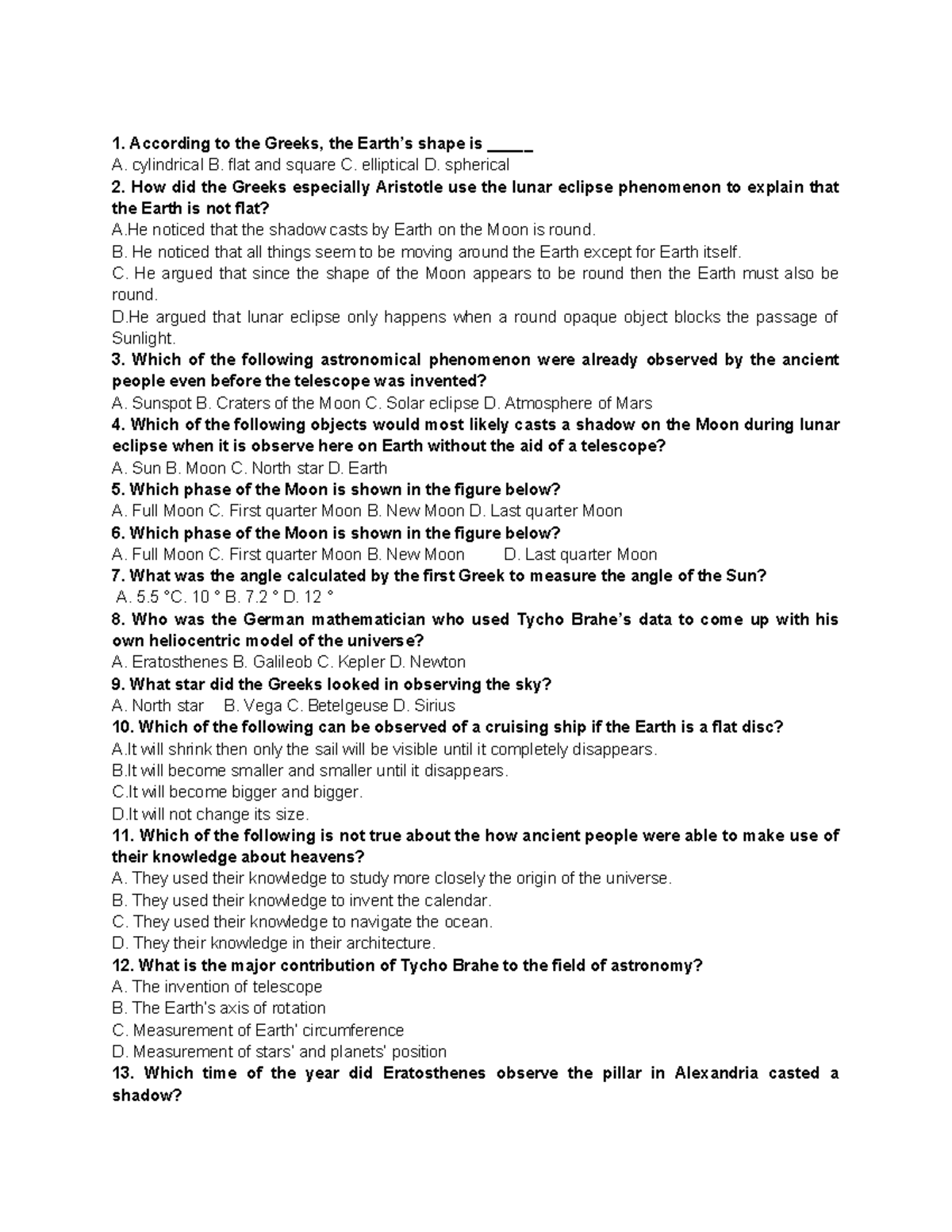 Physical Science Reviewer: Key Concepts and Questions for Exam Prep ...