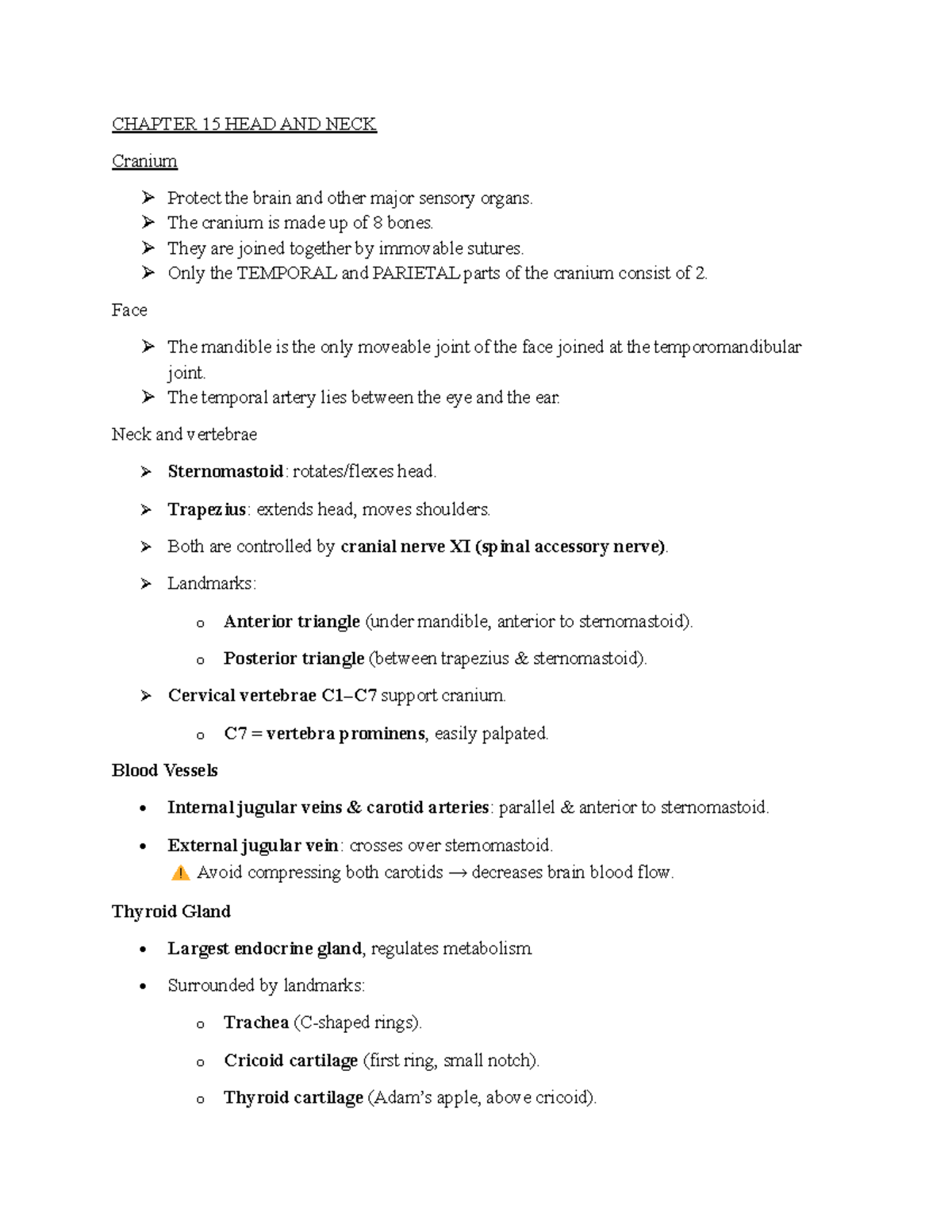 Chapter 15: Head and Neck Overview - NURS 204 - Studocu