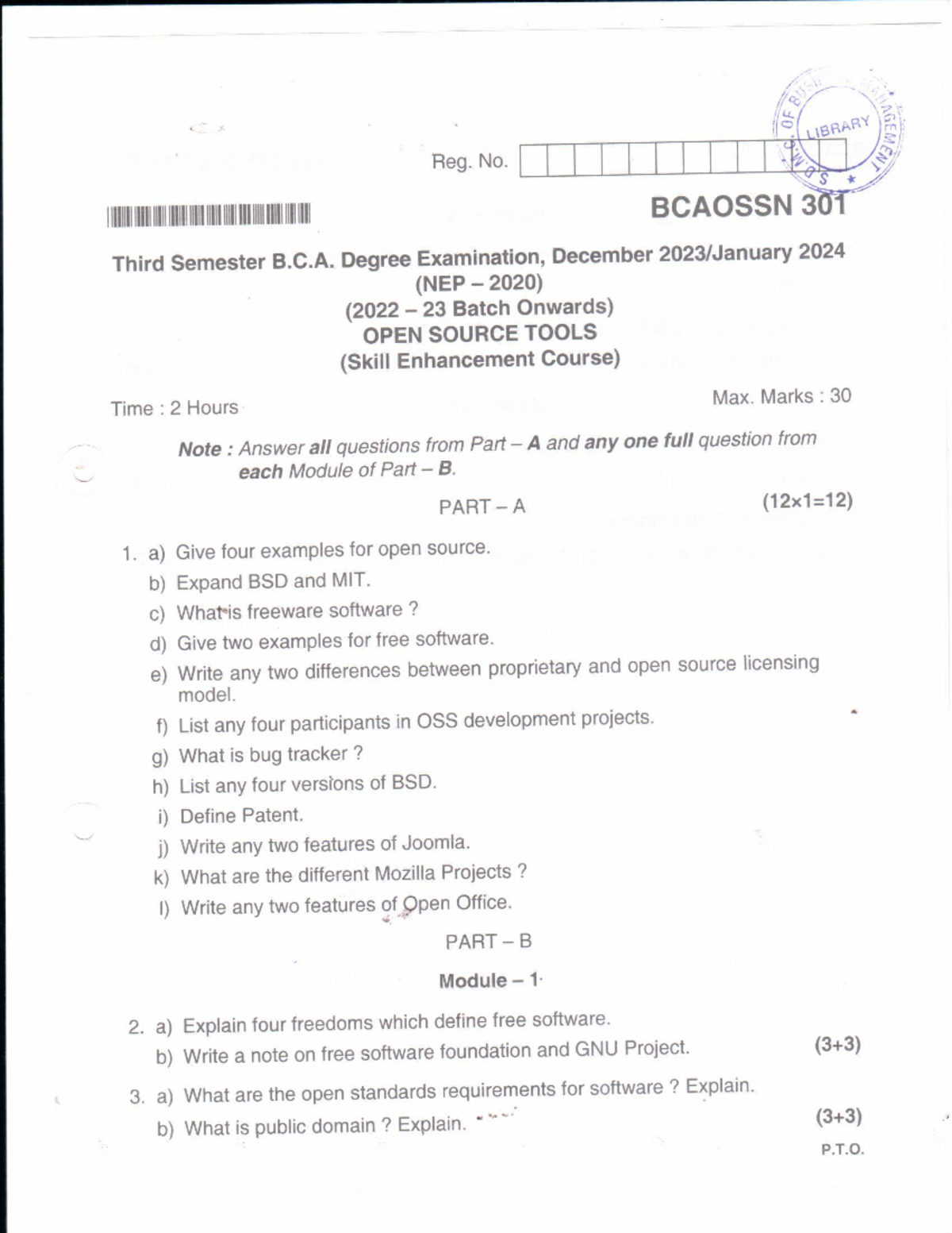 BCA III Sem Open Source Tools Exam Notes NEP Jan 2024 - Studocu