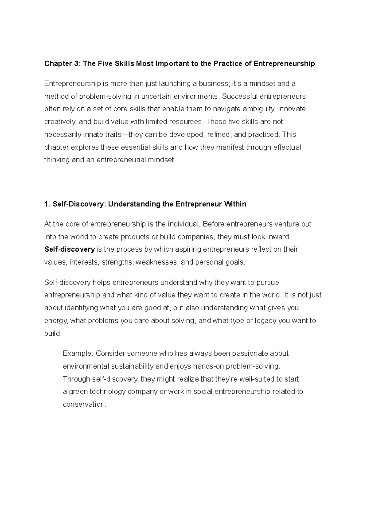 Chapter 3: Essential Skills for Entrepreneurship Practice and Growth ...