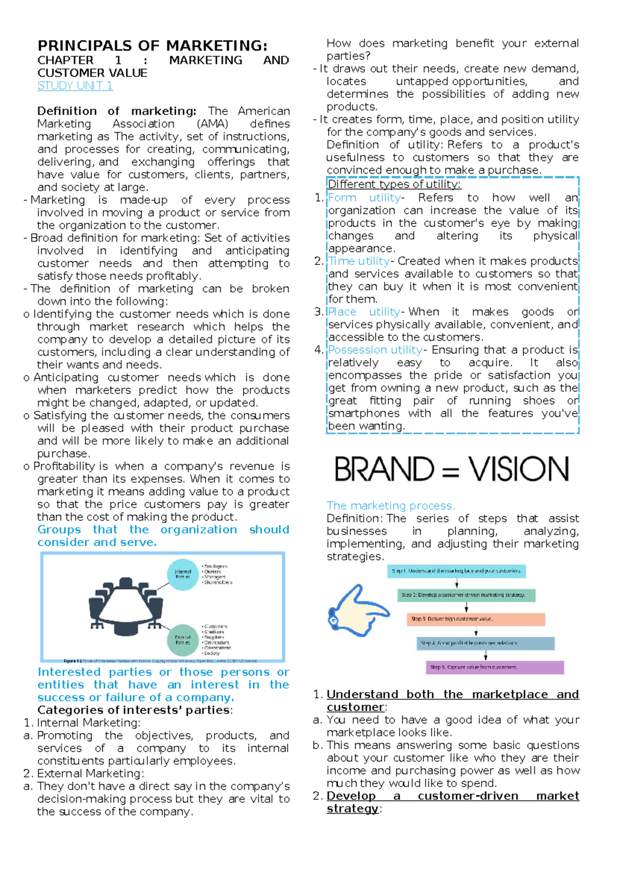 BMAR 2 - Marketing Principles: Chapter 1 - Customer Value Overview ...