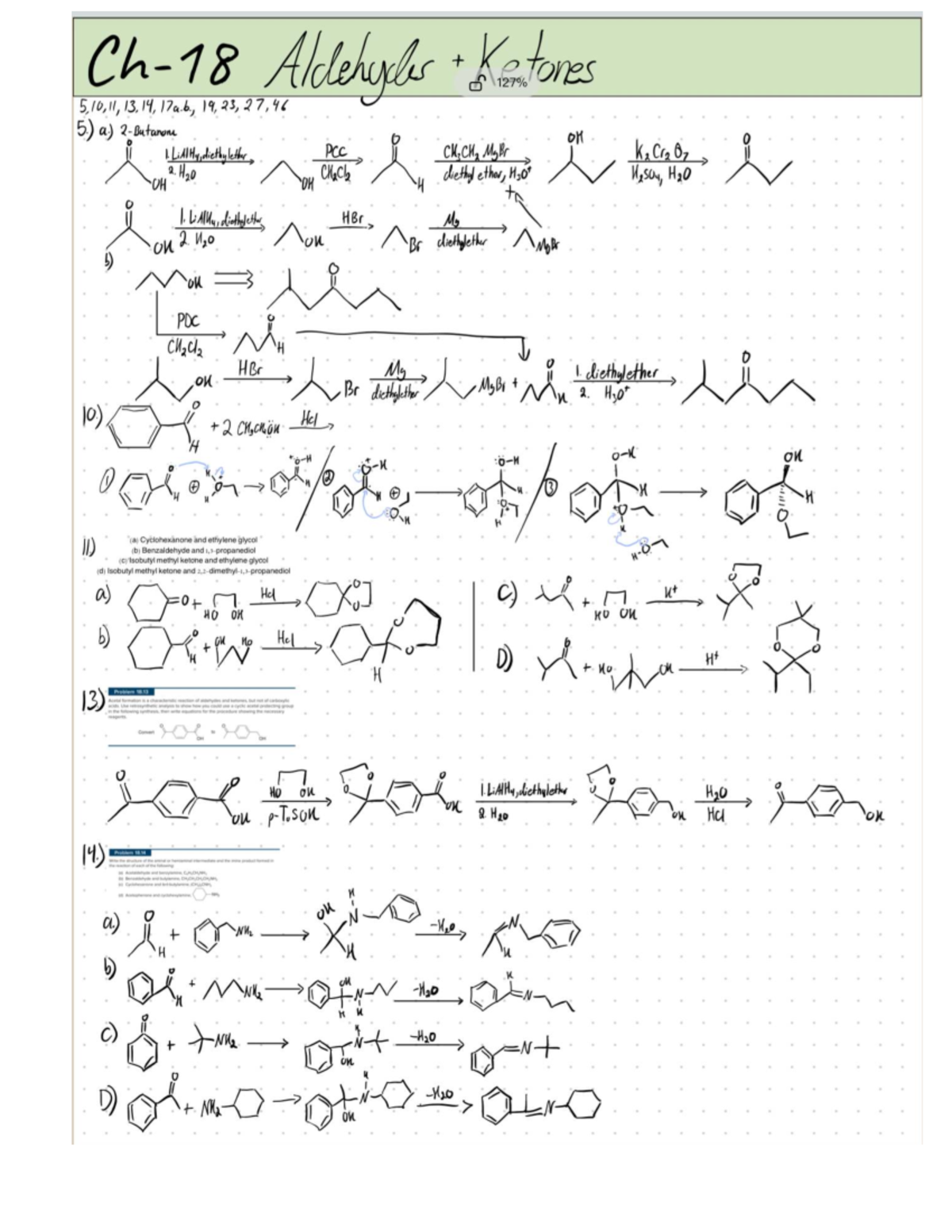 ORGO HW 18 - Aldehydes and Ketones Questions & Answers - Studocu