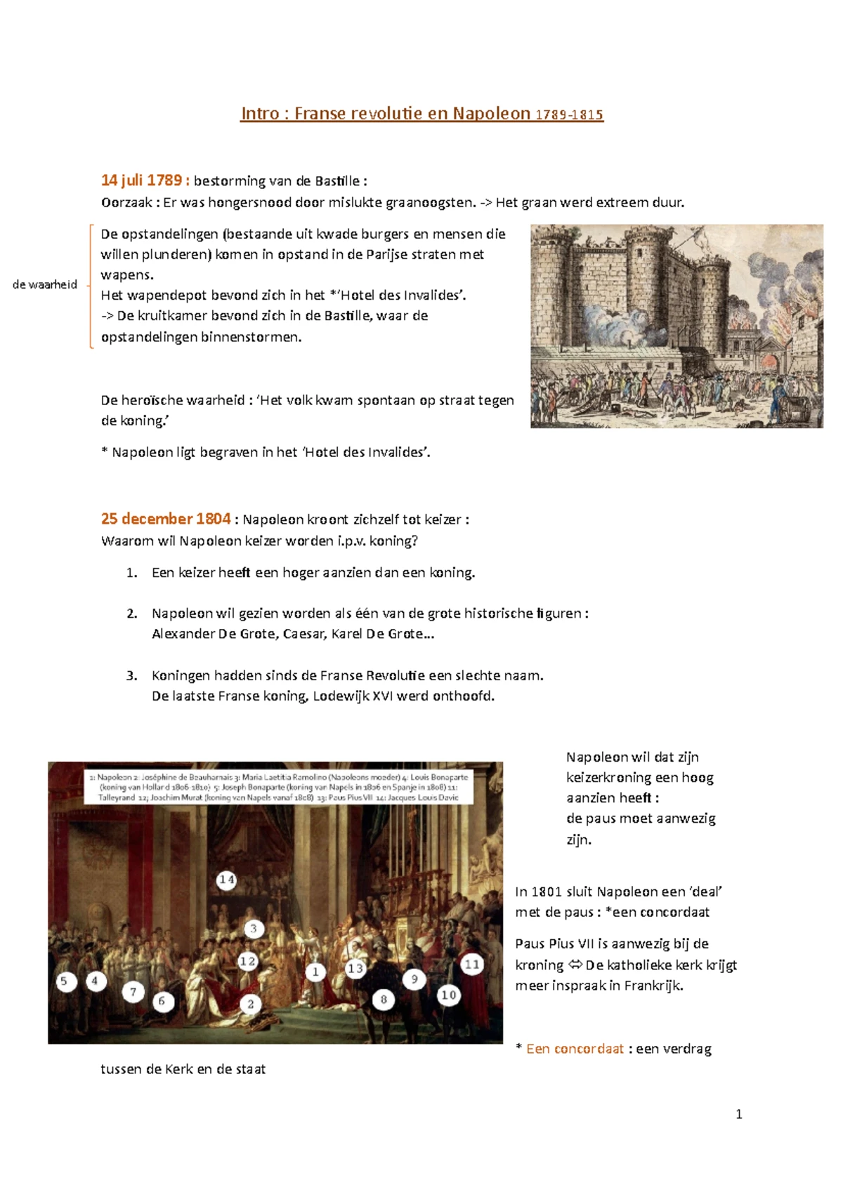 Samenvatting belangrijke tijdperiodes en breekpunten in de geschiedenis ...