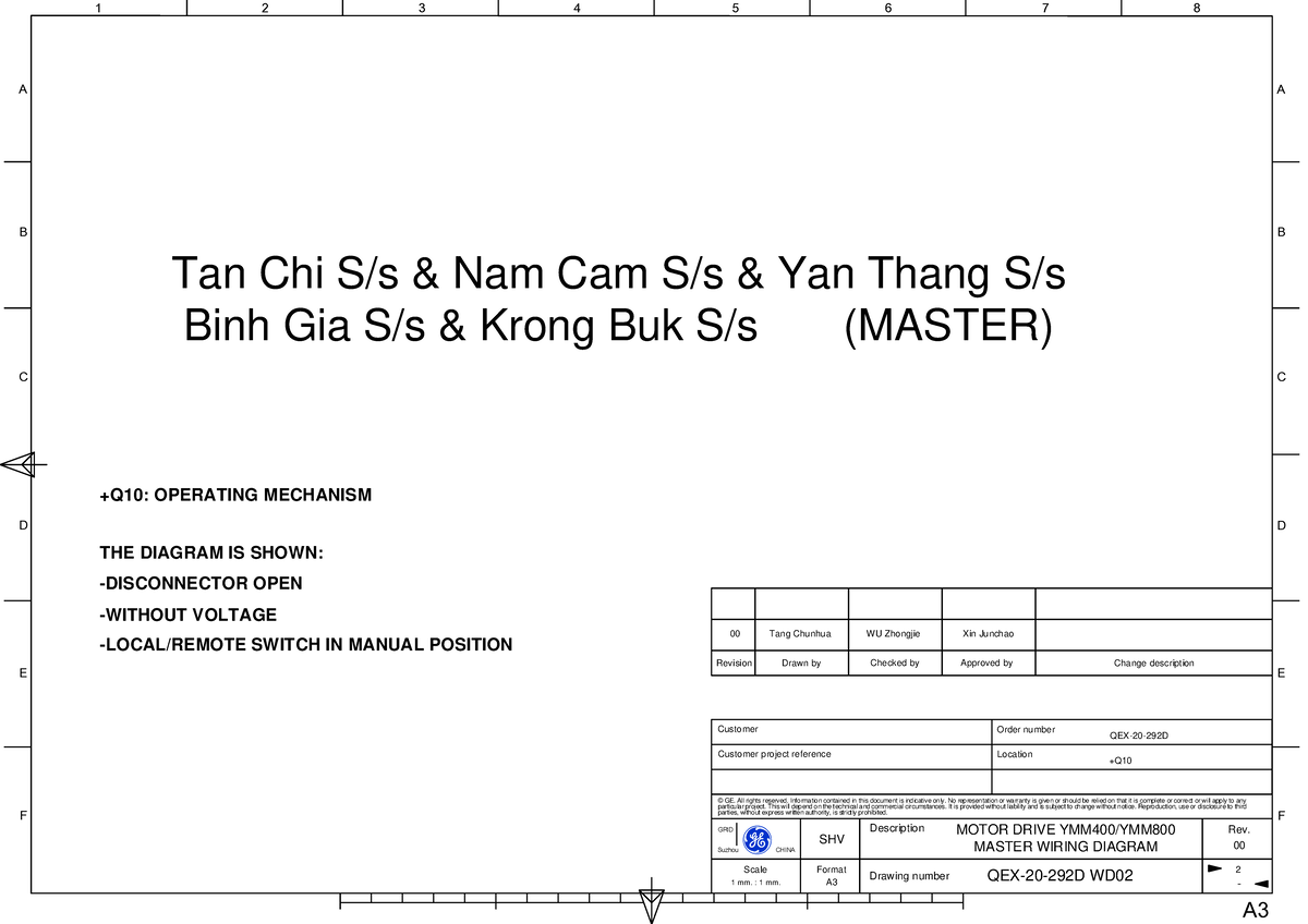 MOTOR DRIVE MASTER WIRING DIAGRAM WD02 Rev. 00 - Studocu