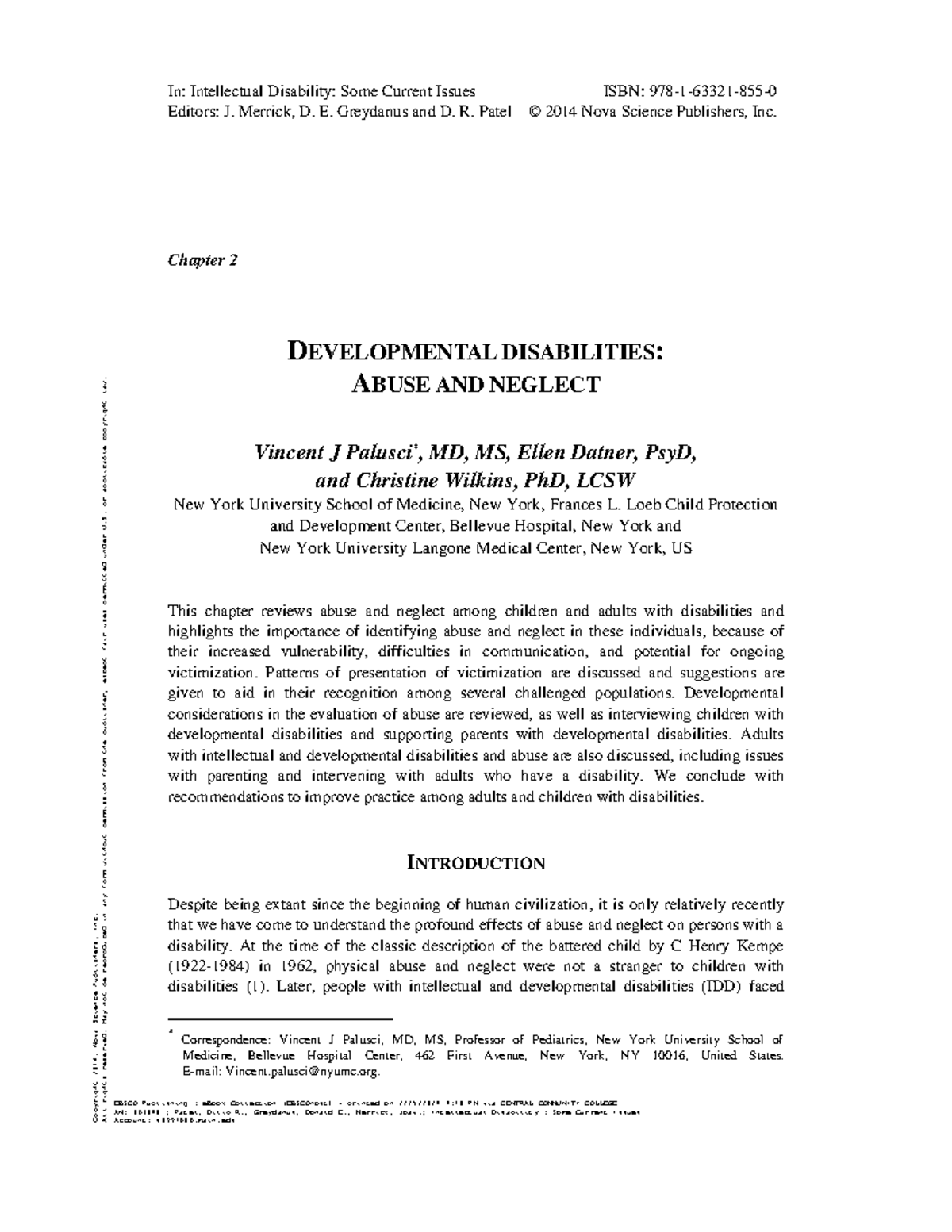 Developmental Disabilities: Addressing Abuse & Neglect Issues (Chapter 2) - Studocu