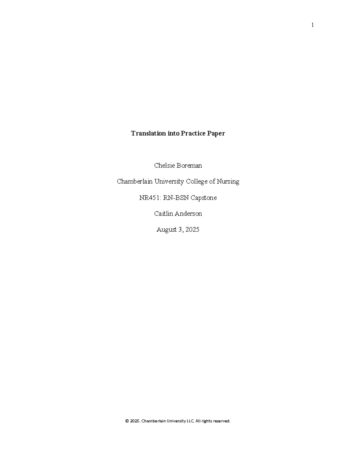 NR451: Capstone Week 4 - Developing a PICOT Question for CAUTI ...