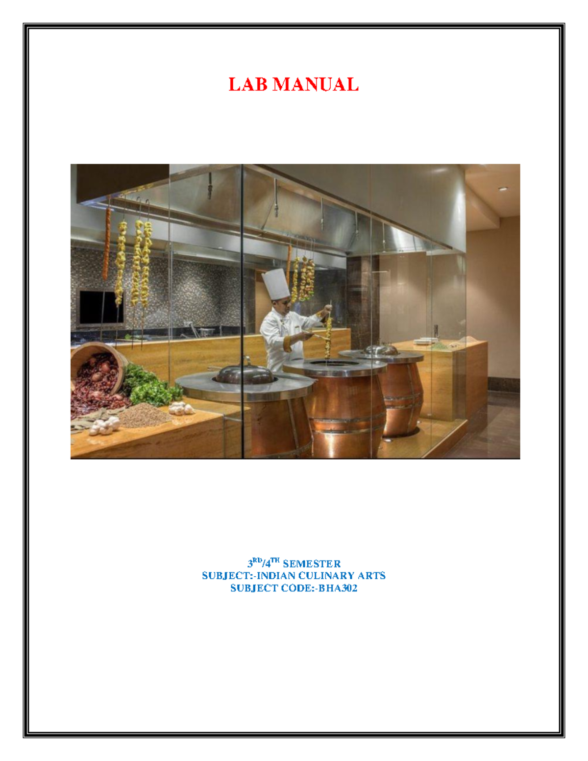 QTK LAB Manual 1: Culinary Arts Recipes and Techniques - Studocu