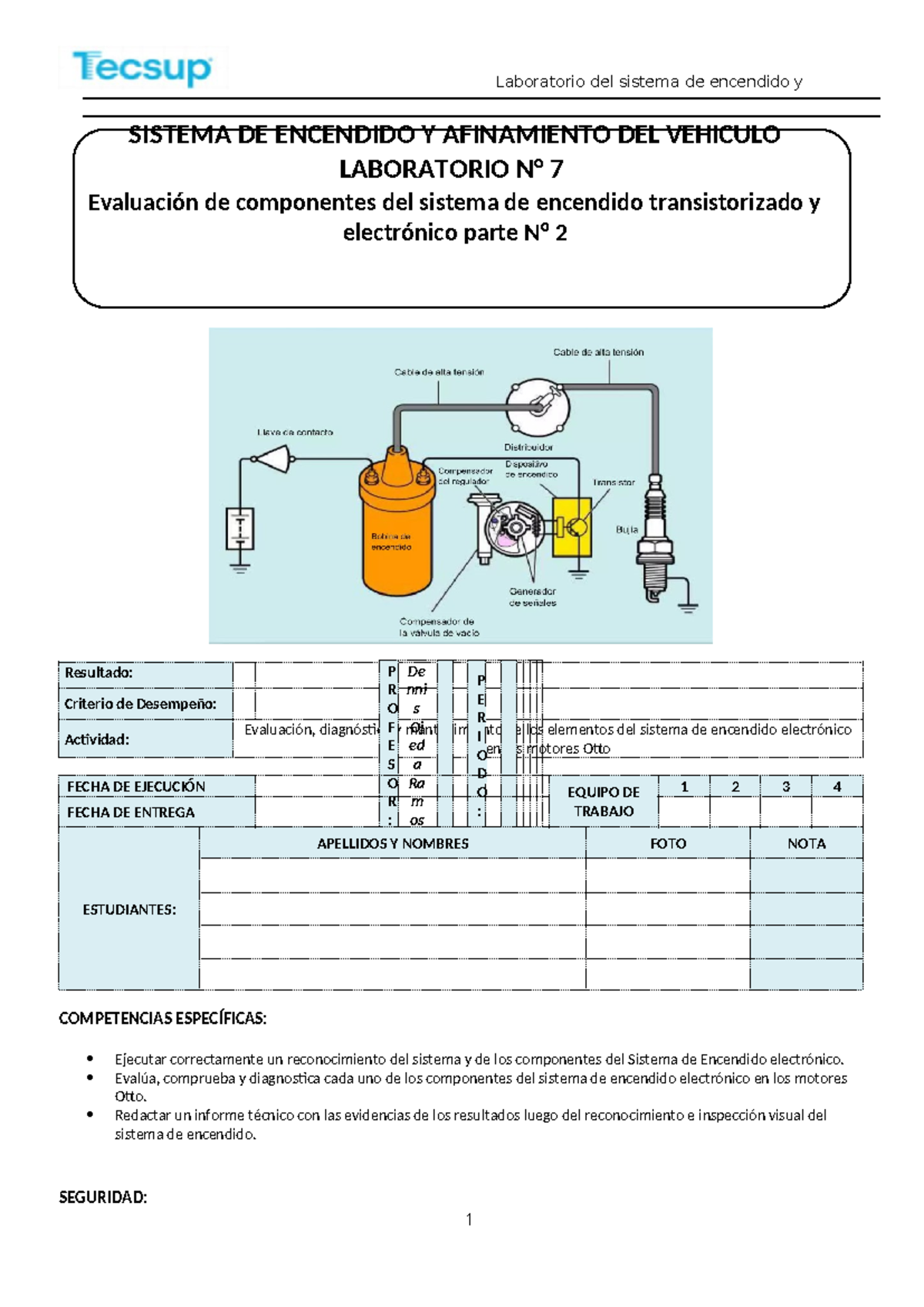 GLAB 07 Laboratorio de Sistema de Encendido Electrónico 2024 - Studocu