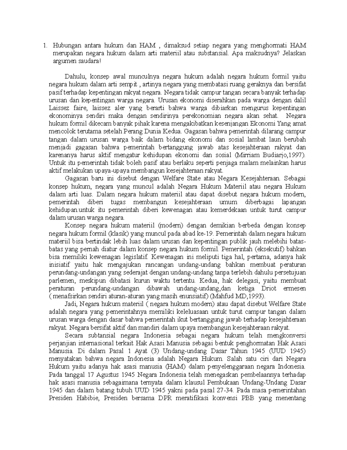 TT 3 HAM FIX - Hubungan Hukum dan Hak Asasi Manusia di Indonesia - Studocu