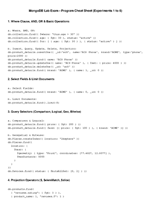 Mongo DB manual - || Jai Sri GuruDev|| Sri AdichunchanagiriShikshnan ...