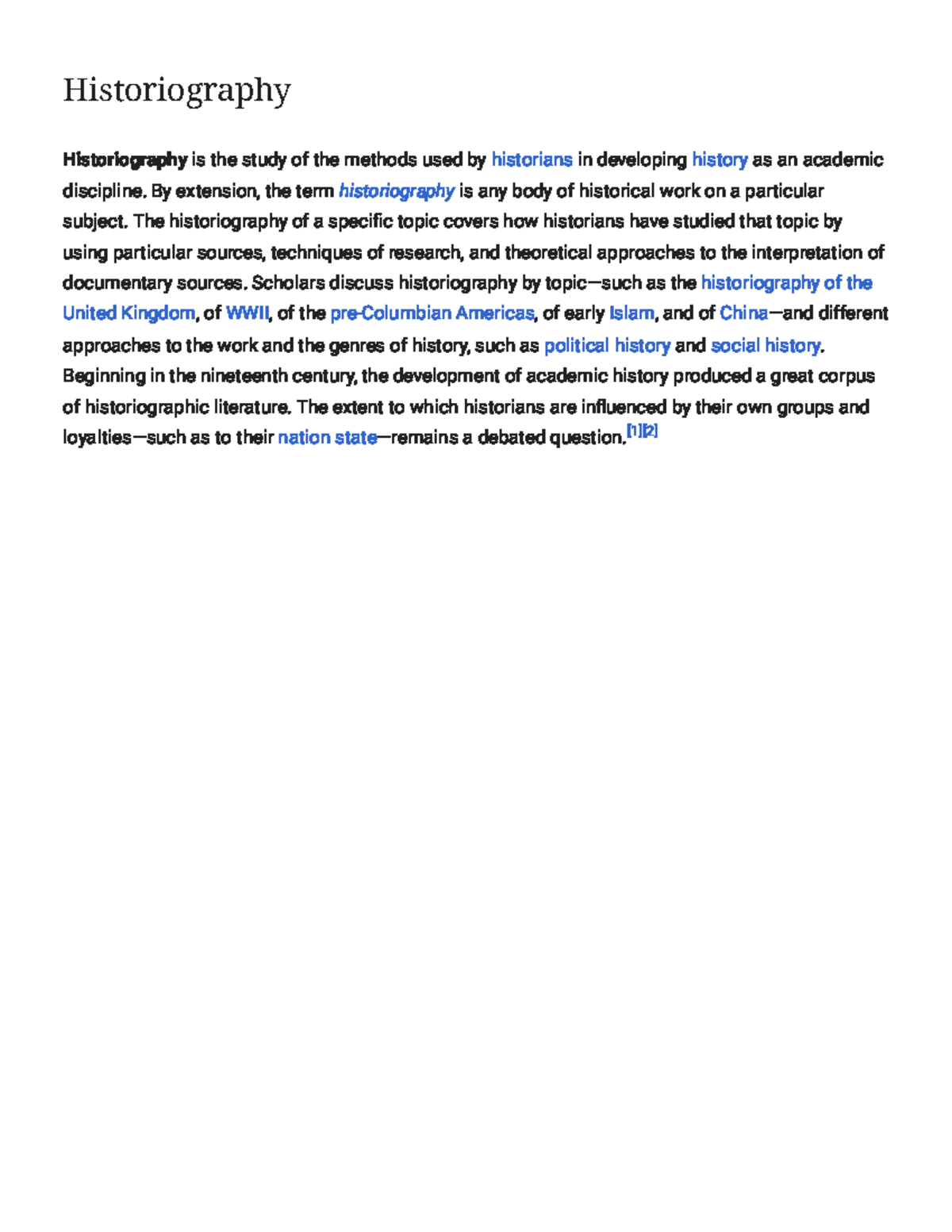 Historiography: An Overview of Historical Methods and Developments ...