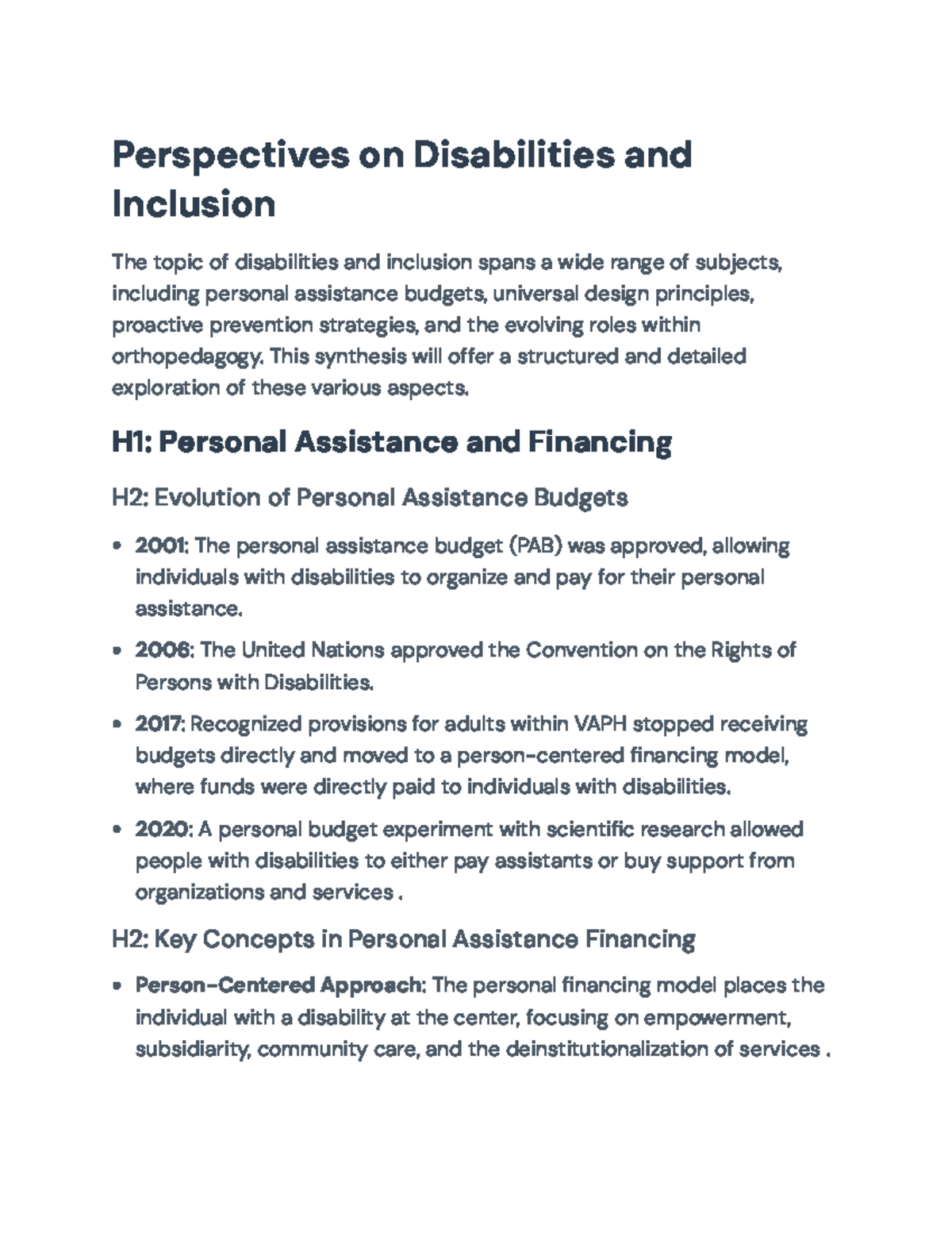 Perspectives on Disabilities, Inclusion, and Orthopedagogy Analysis ...