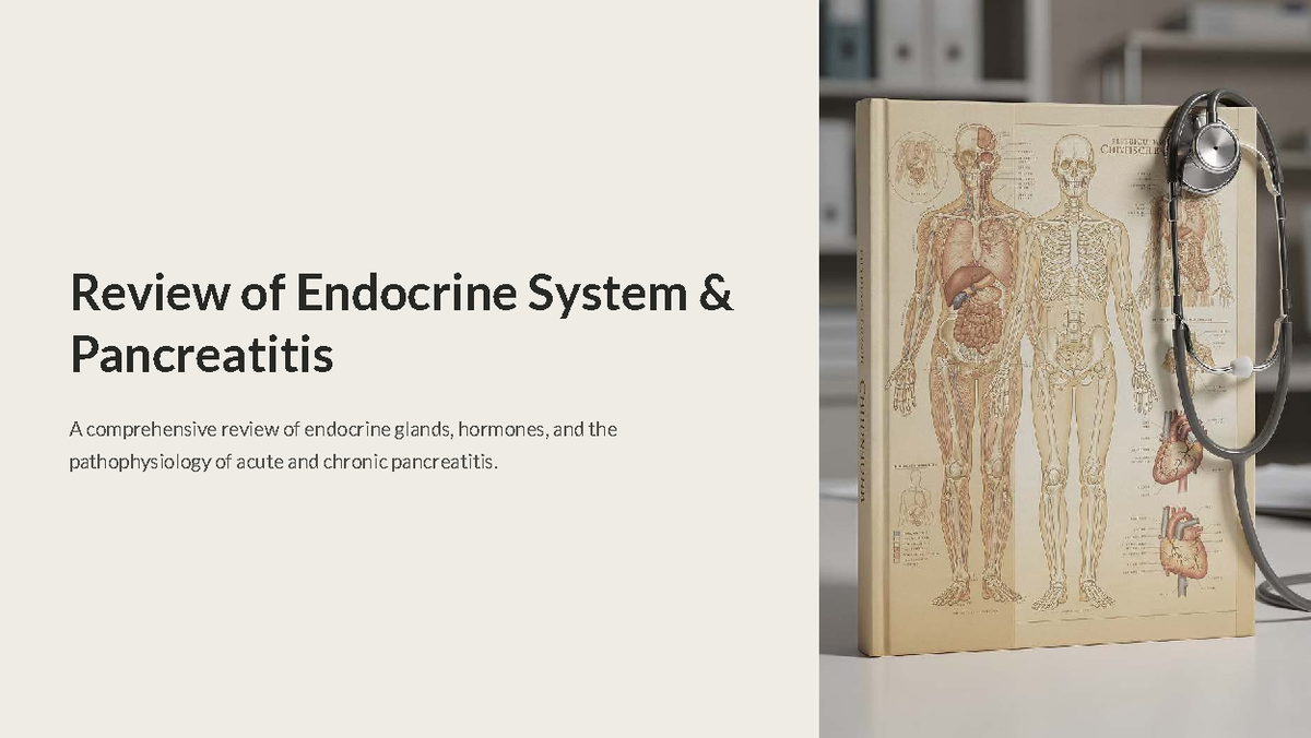 Review of Endocrine System & Pancreatitis - Chapter 1 - Studocu