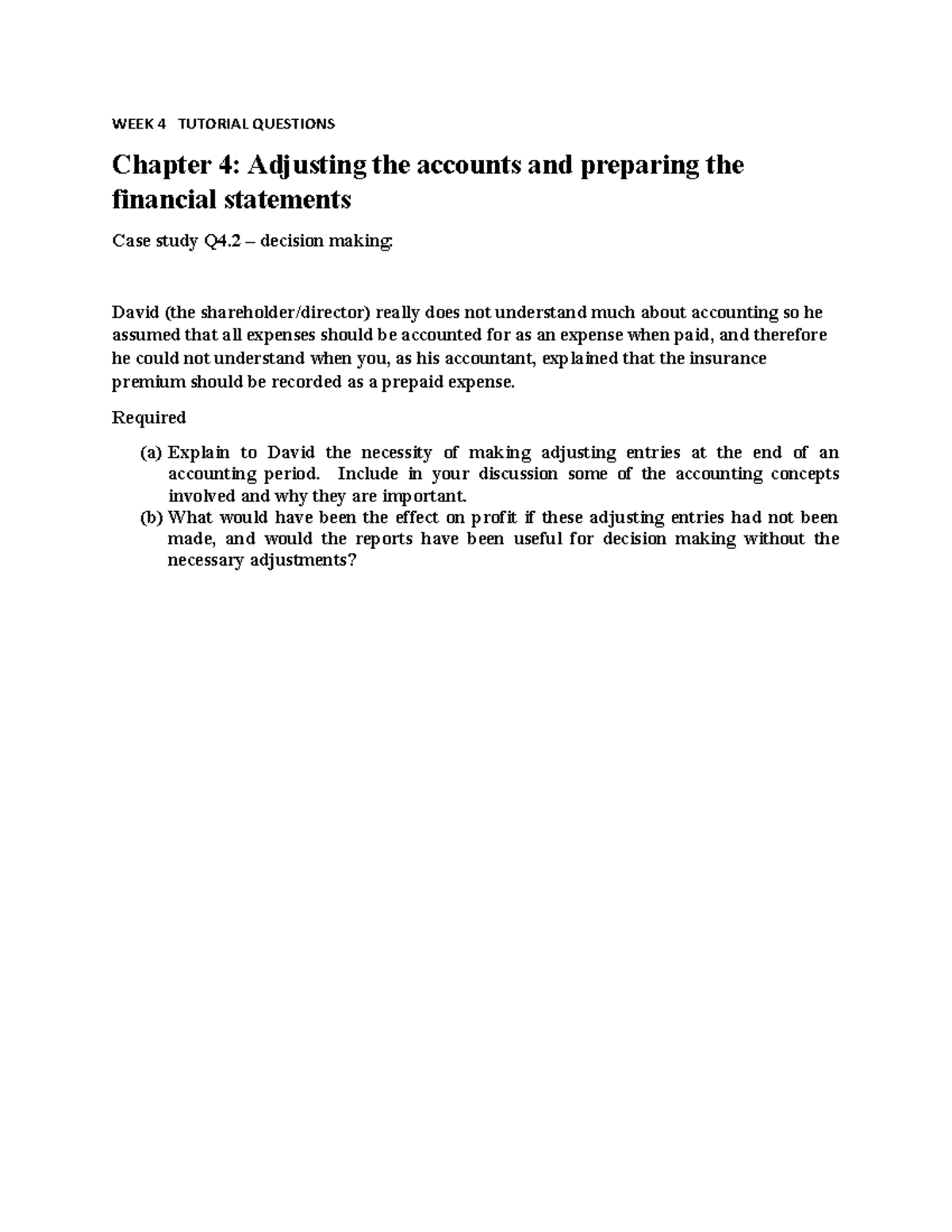 Week 4 Tutorial Solutions - Financial Accounting - USP - Studocu