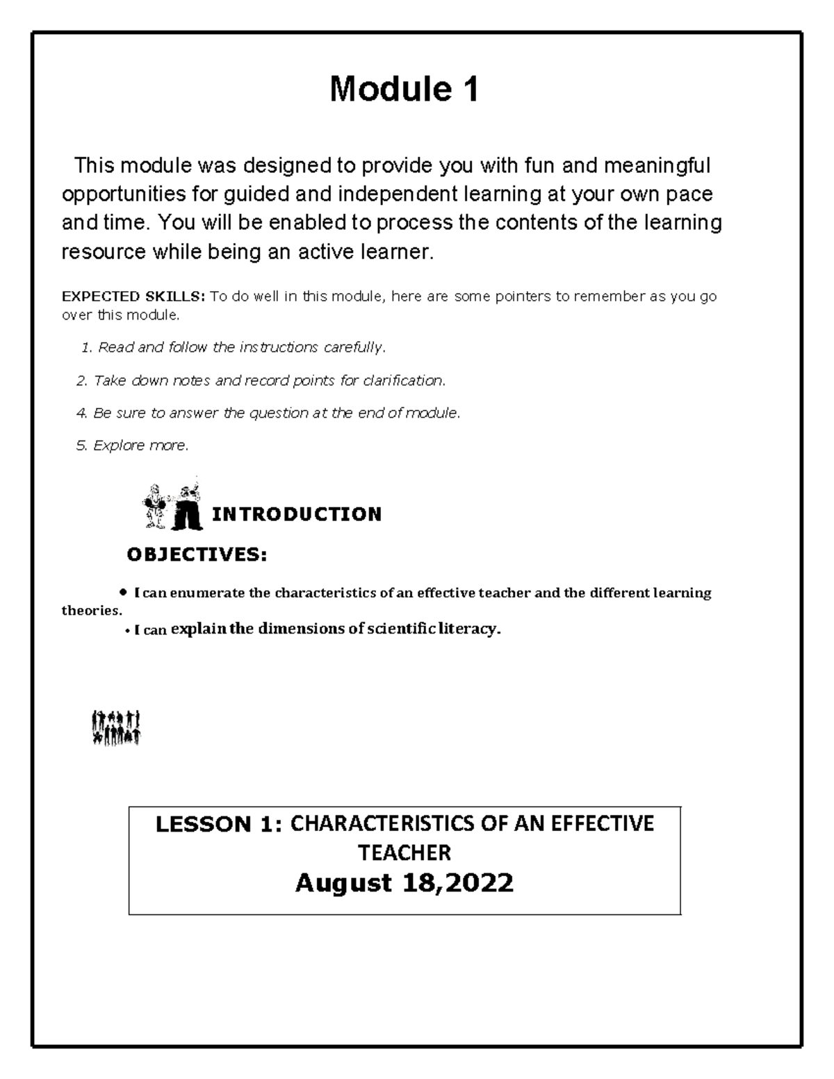 PDF document - hehe - Module 1 This module was designed to provide you ...