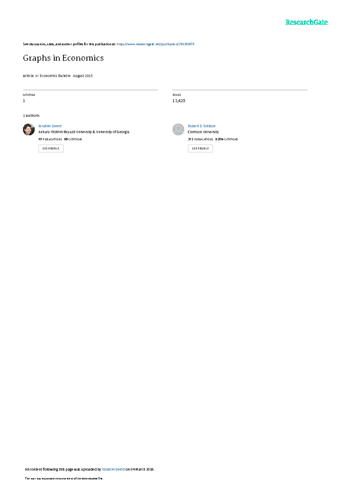 Graphs in Economics: Analyzing Visual Representation in AER Articles ...