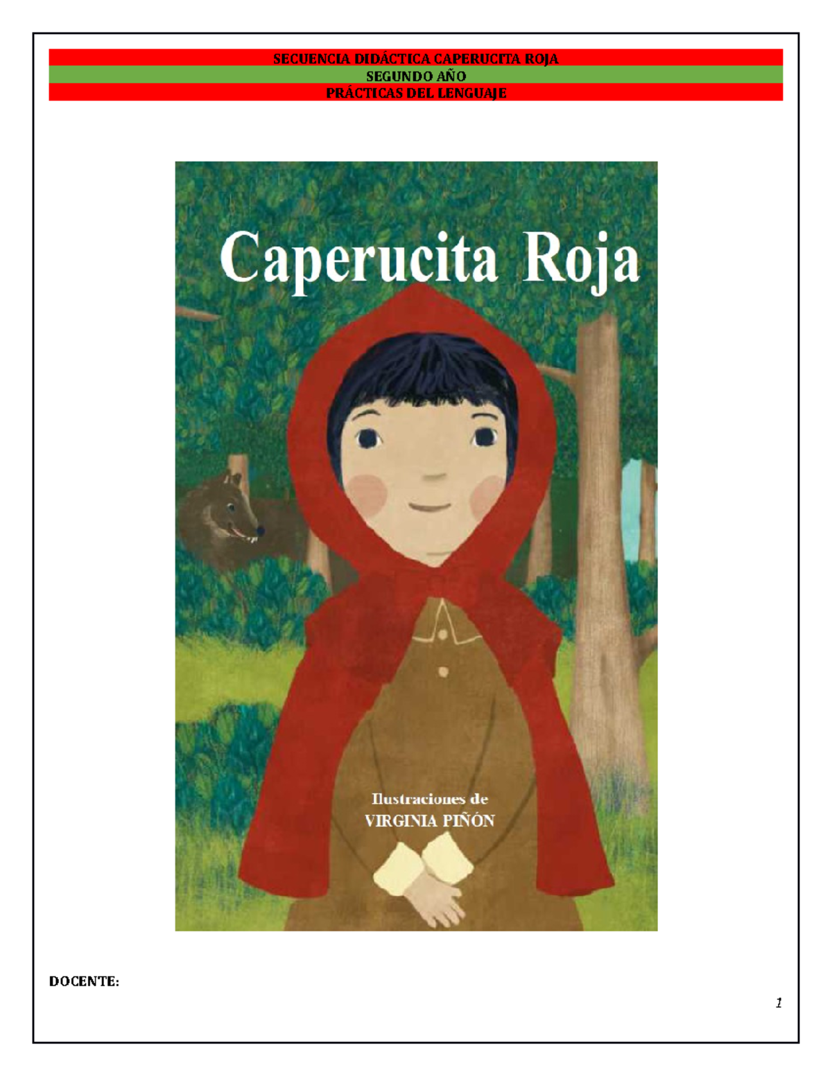 Secuencia Didáctica: Caperucita Roja en 2° Año de Prácticas de Lenguaje ...