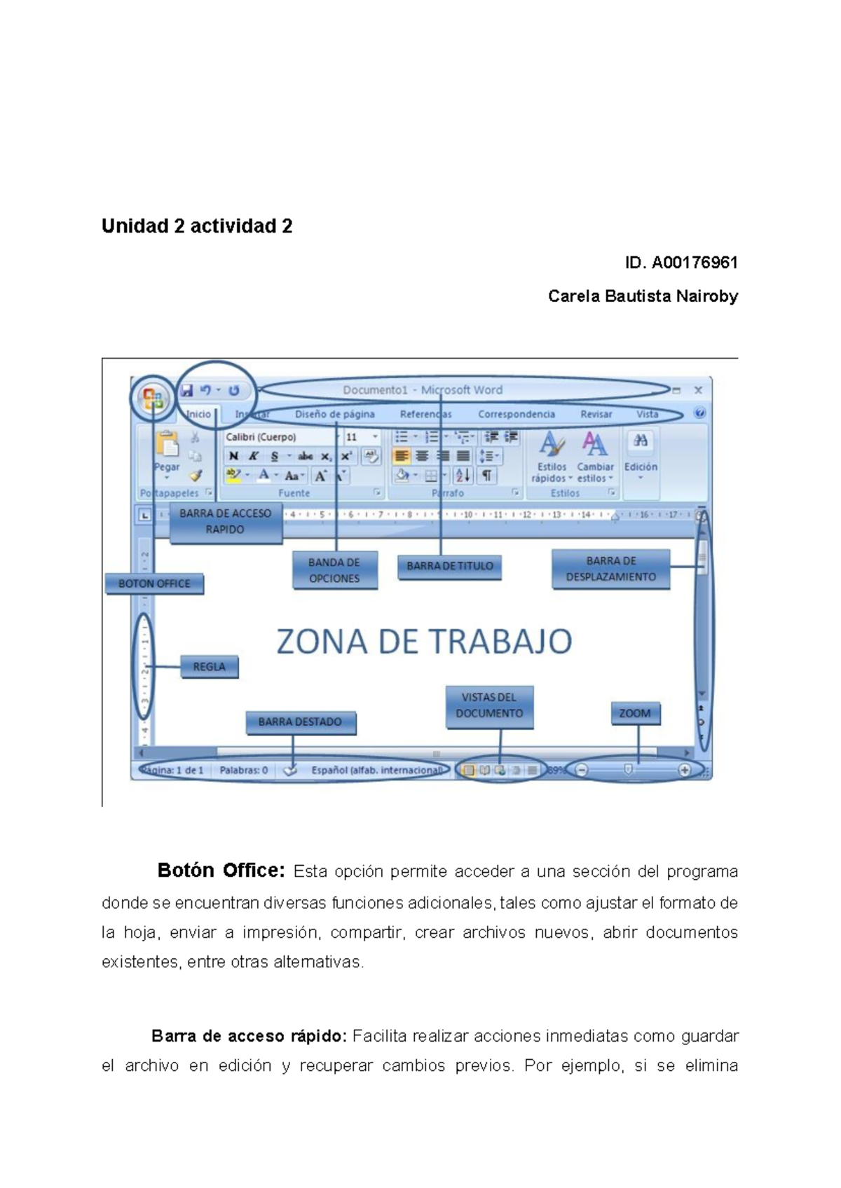Utilidades de Barras en Word - Unidad 2 Actividad 2 ID A00176961 - Studocu