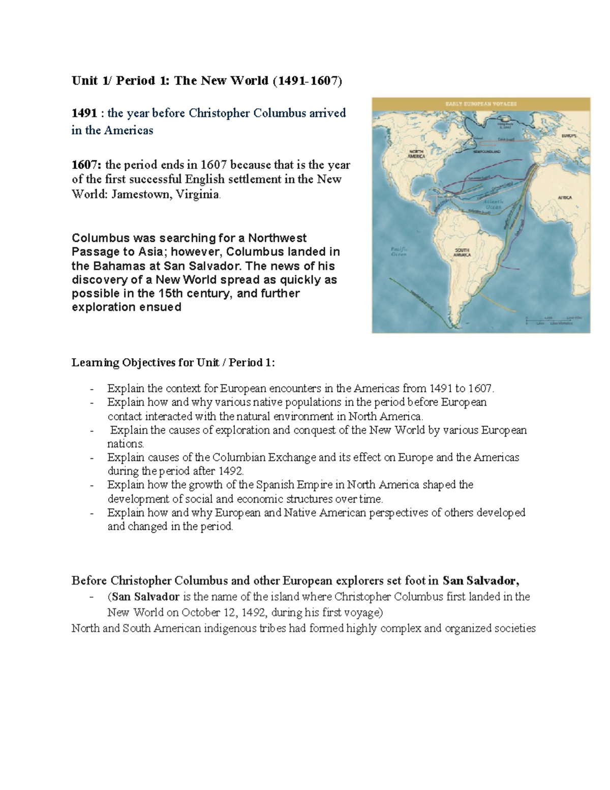 Period 1 (1491-1607) - great - Unit 1/ Period 1: The New World (1491 ...
