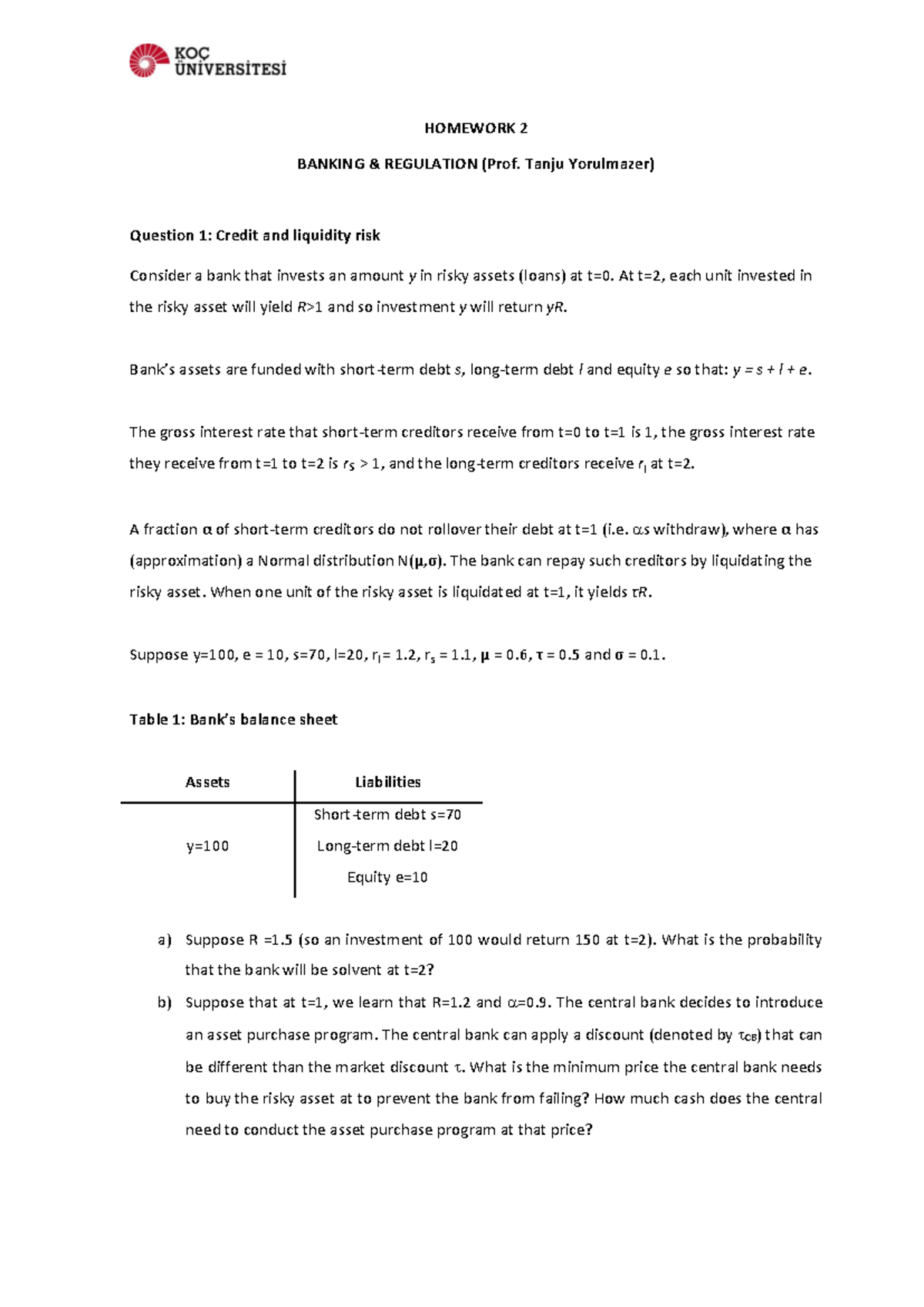 Banking Regulation HW2: Credit, Currency, and Carry Trade Risks - Studocu