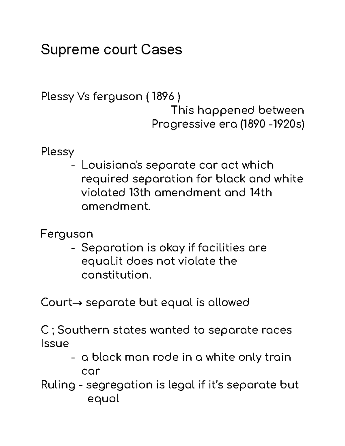 Supreme Court Cases Overview: Key Rulings & Rights (CIV 101) - Studocu