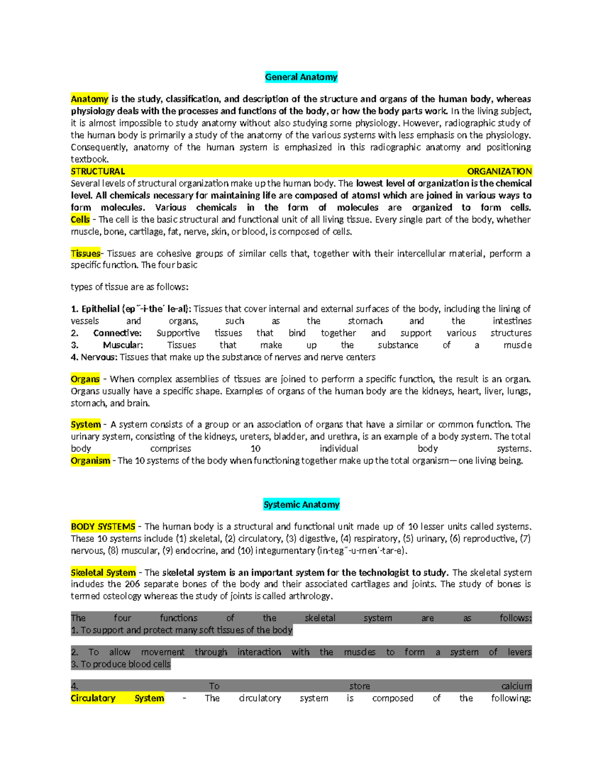 Radiographic Anatomy and Positioning: A Comprehensive Study Guide - Studocu