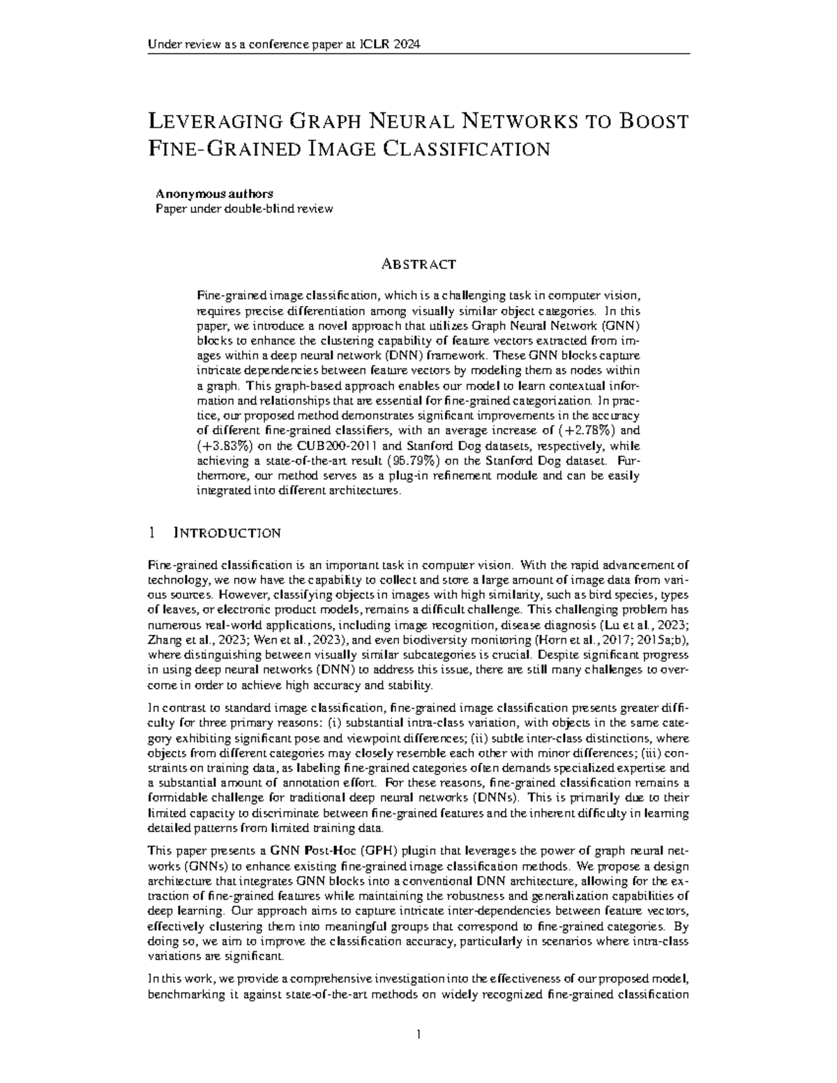 Leveraging GNNs for Fine-Grained Image Classification (ICLR 2024) - Studocu