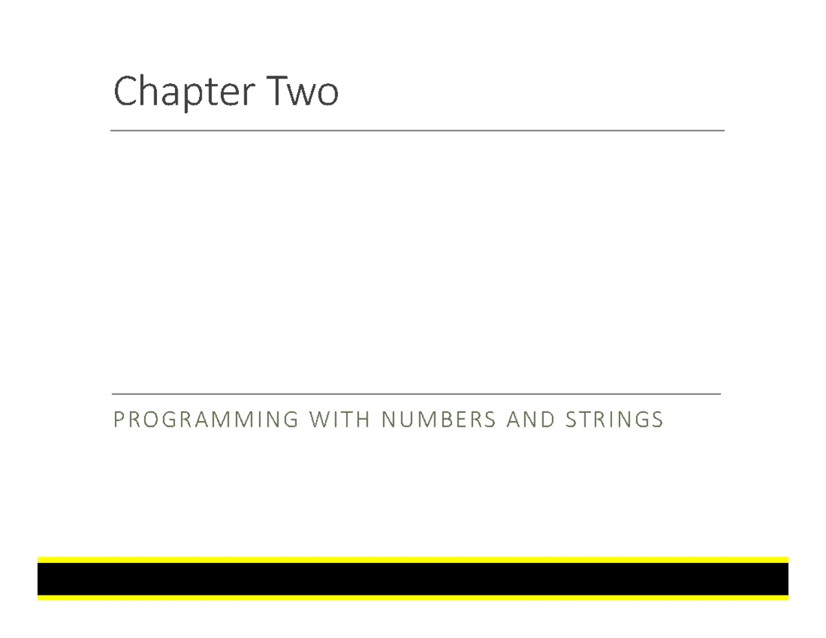 Intro To Programming Lecture Notes 1 1 1 Introduction To Programming A Computer Program