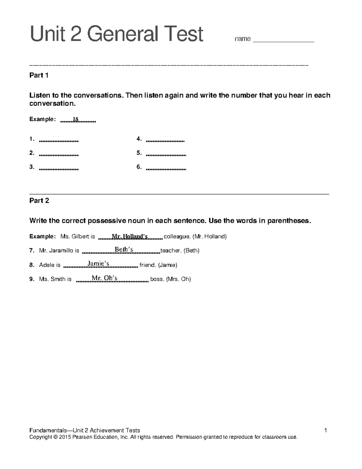 Fundamentals Unit 2 Assessment: Achievement Test Overview - Studocu
