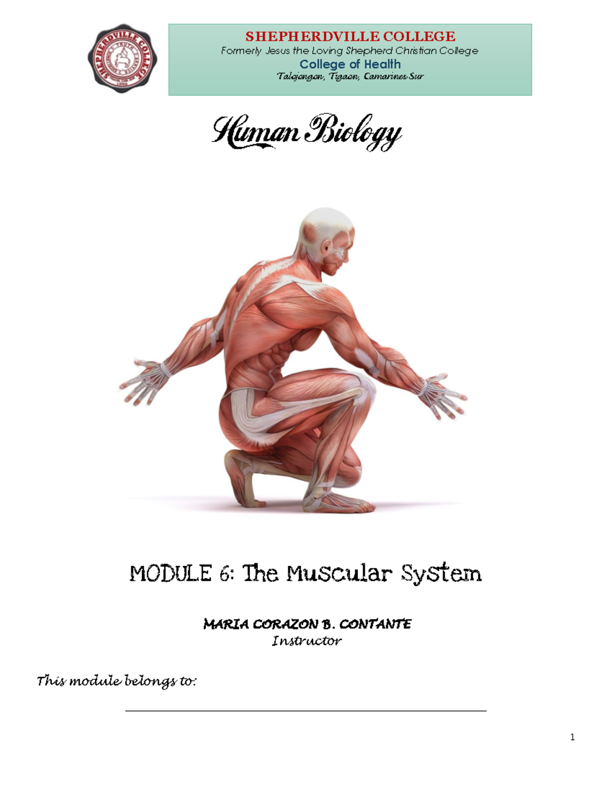 Module 6: The Muscular System - Overview and Key Concepts - Studocu