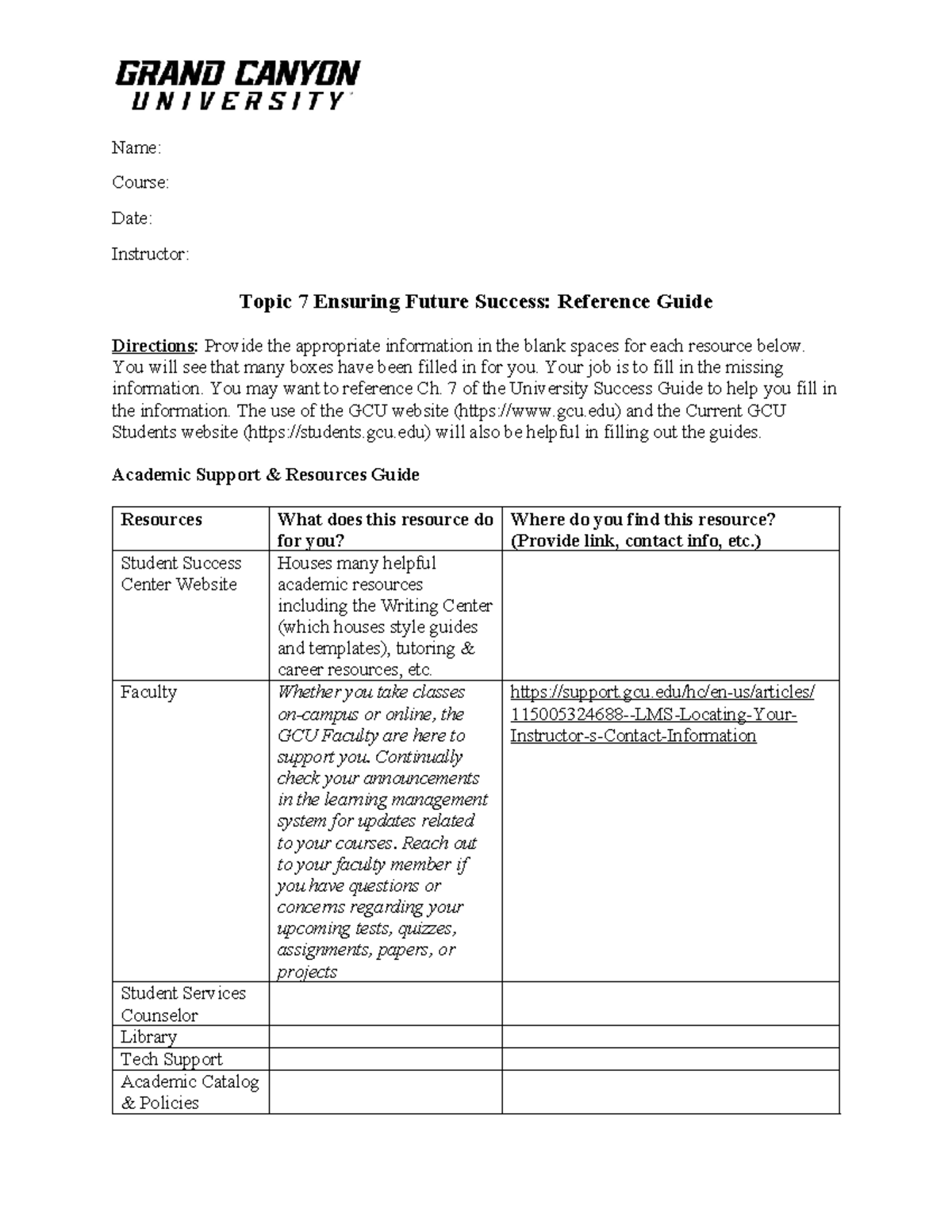 UNV 103 T7 Ensuring Future Success: Reference Guide - Studocu