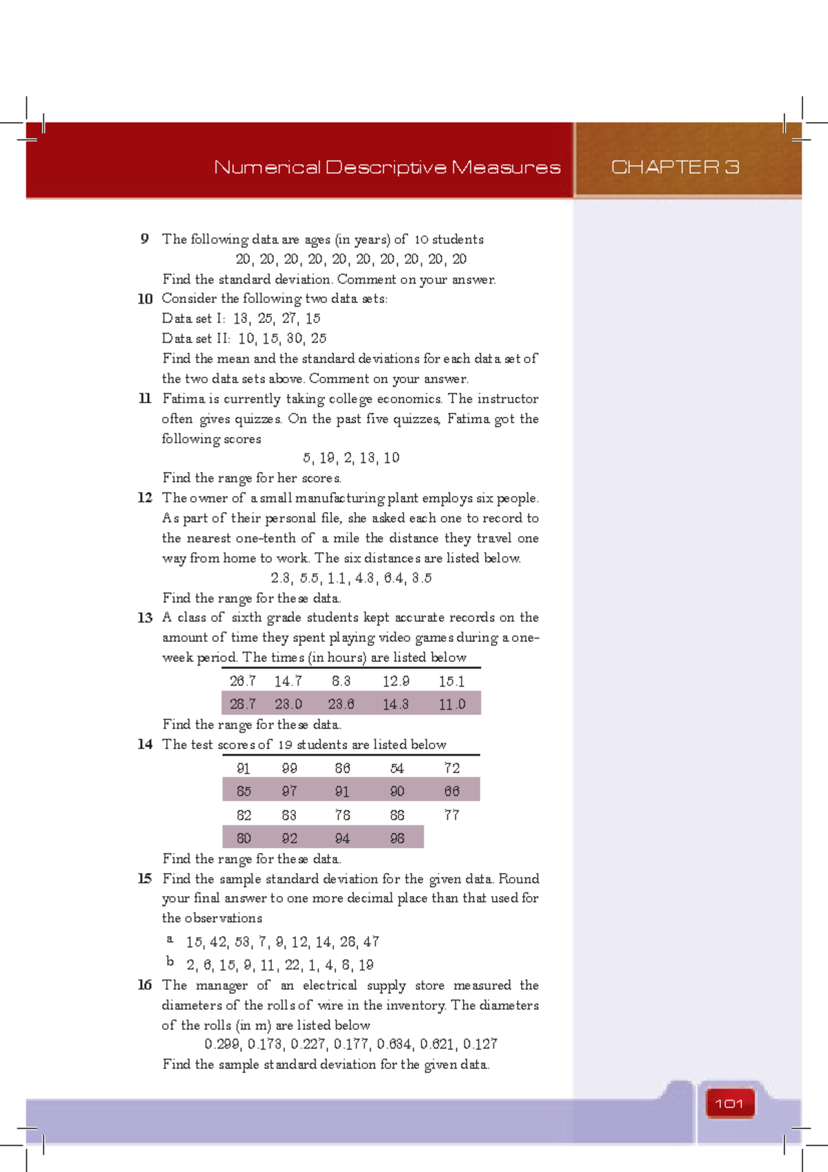 Statistics notes helpful - CHAPTER 3Numerical Descriptive Measures ...