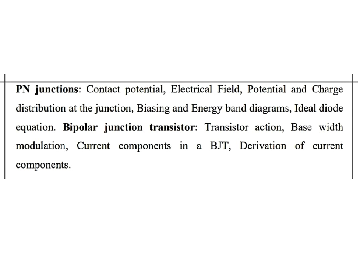 PCECT 302 - Module 2: PN Junctions & BJT Fundamentals - Studocu