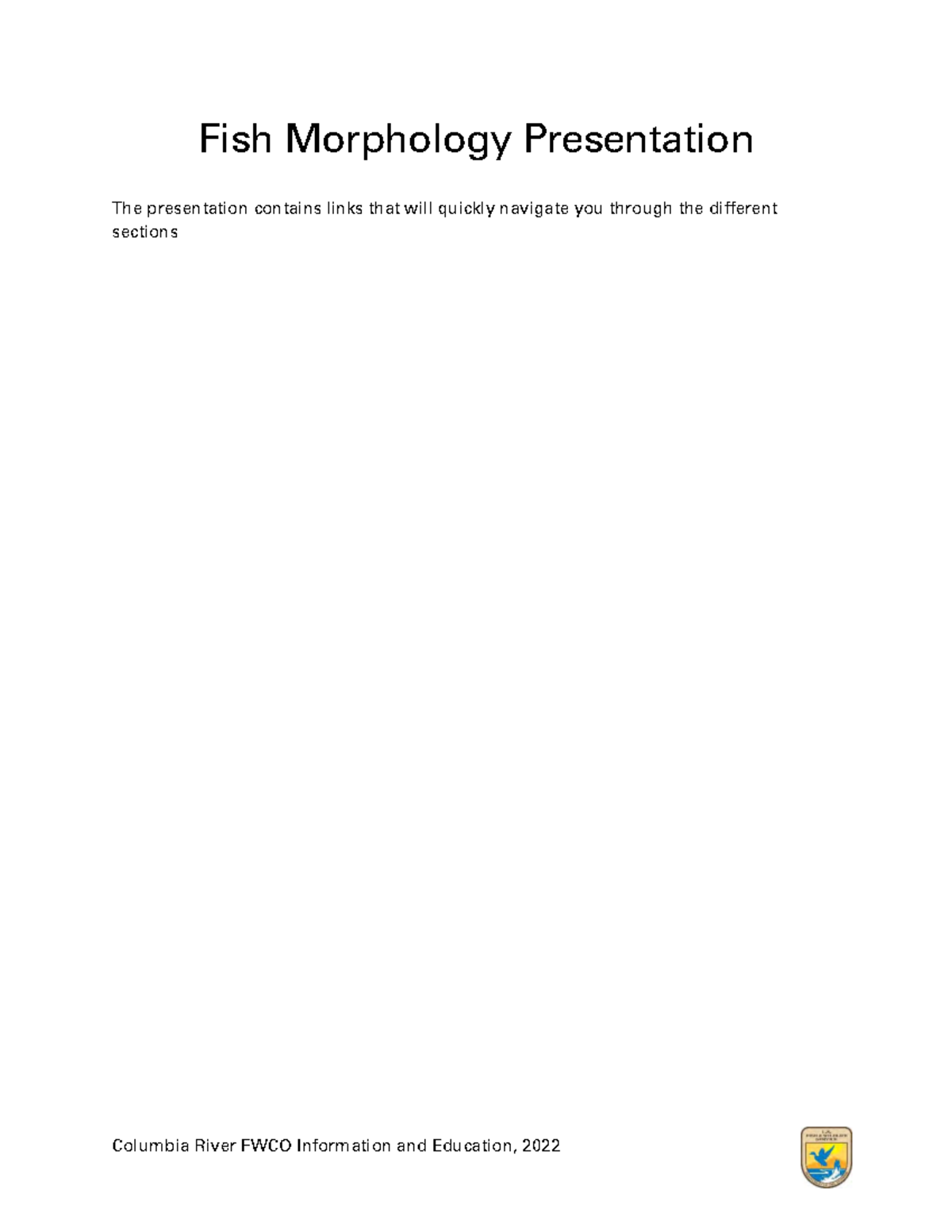 04 Fish Morphology Presentation: Adaptations in Anatomy and Color ...