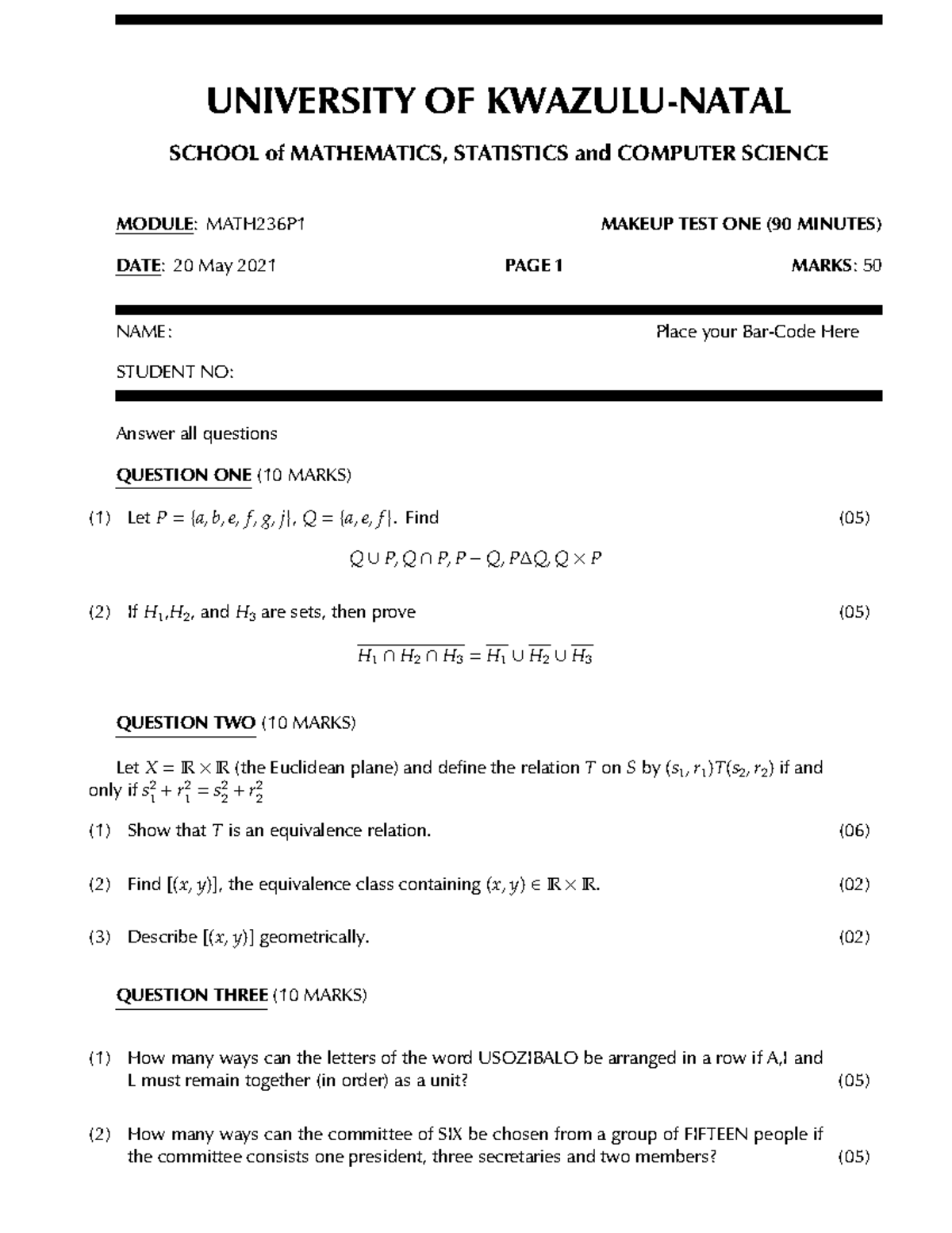 this is a test to help you have a more understanding of discrete math ...