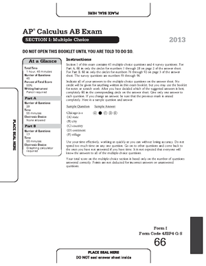 Ap calculus ab 2019 practice exam - © 20 20 College Board. Visit ...