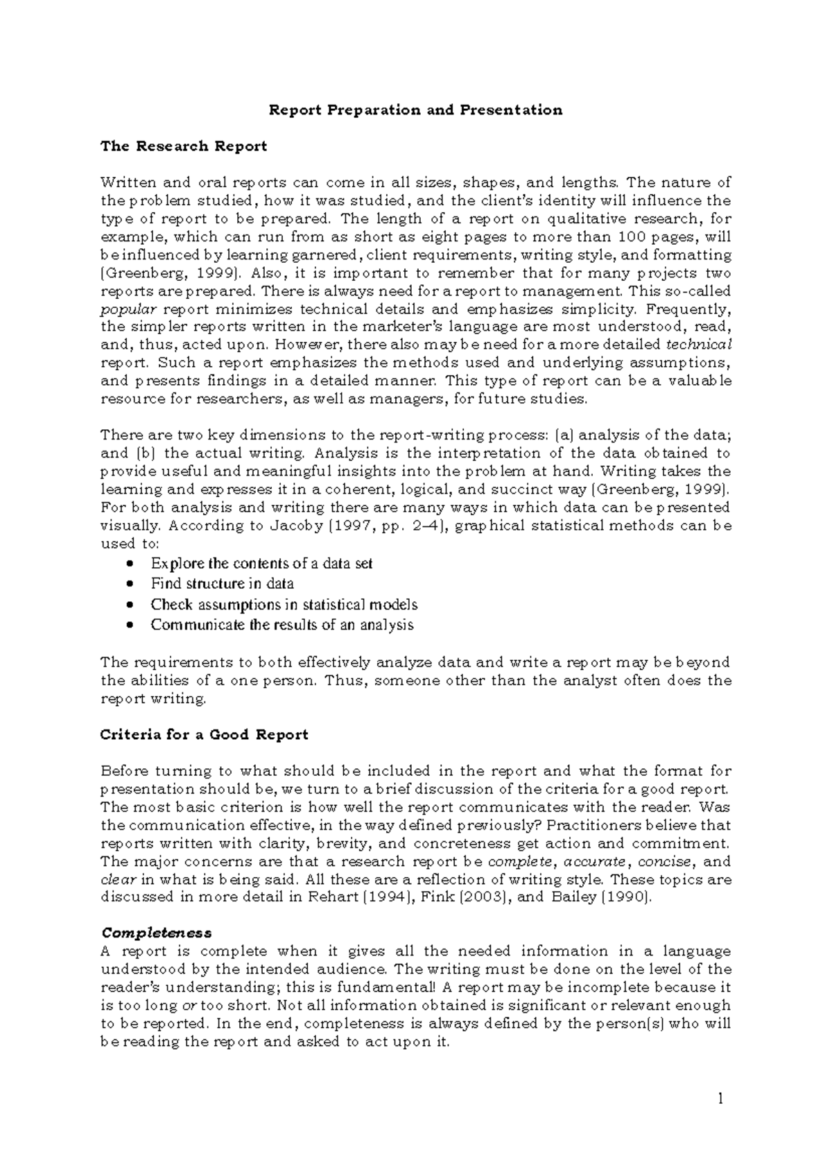 Report Preparation and Presentation.pdf - Report Preparation and ...