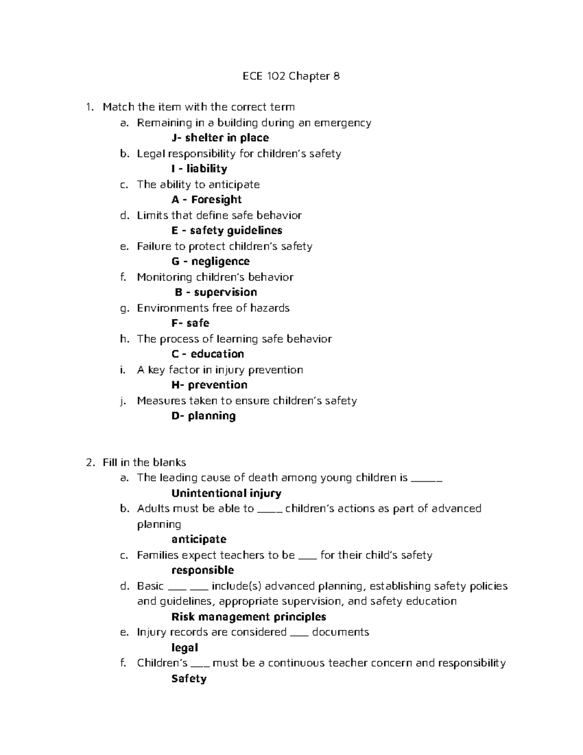 ECE 102 Chapter 8 - coursework based off of future homework - ECE 102 Chapter 8 Match the item ...