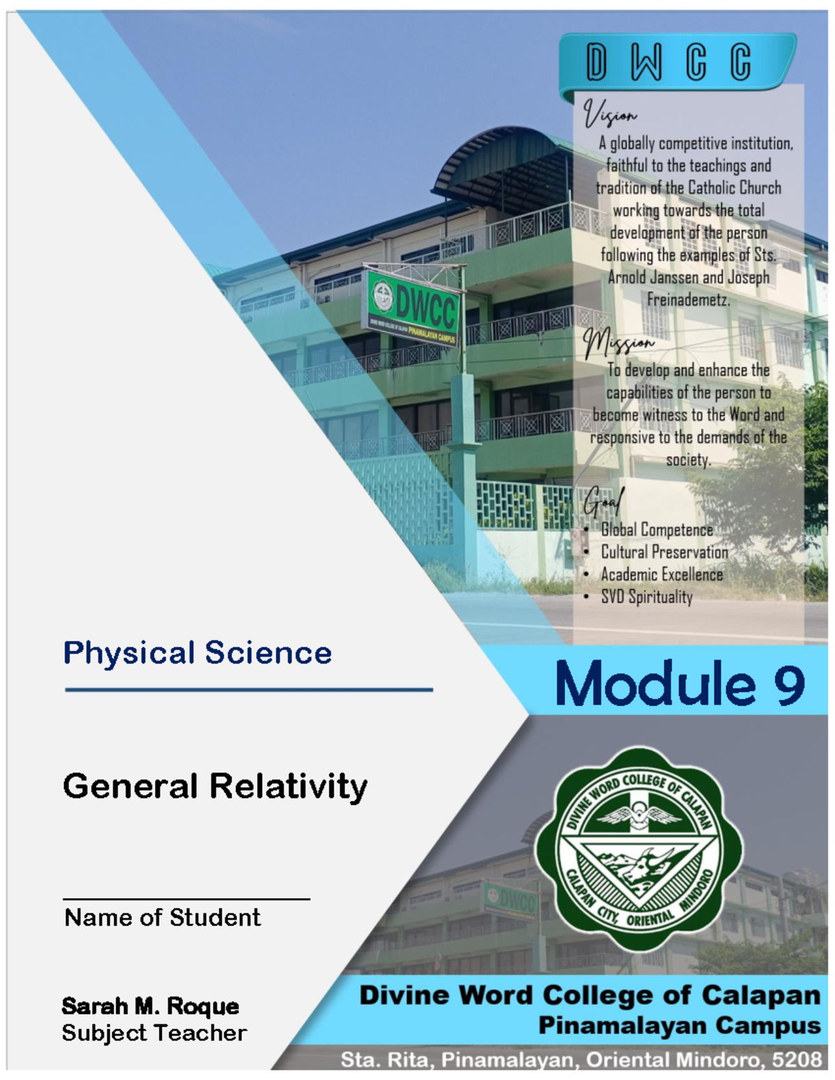 Physical Science Module 9: General Relativity Overview and Activities ...