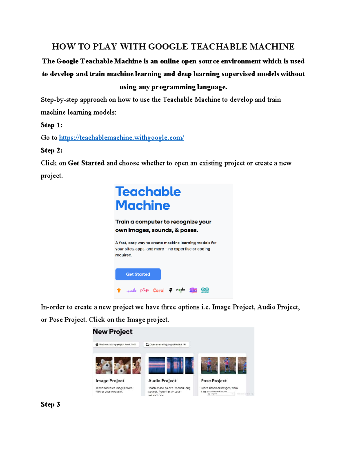 Practical 02: Using Google Teachable Machine for ML Projects - Studocu