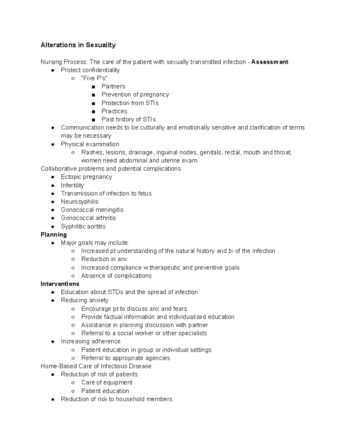 Adult Health Nursing Exam 4: Sexual Health & Reproductive Disorders ...