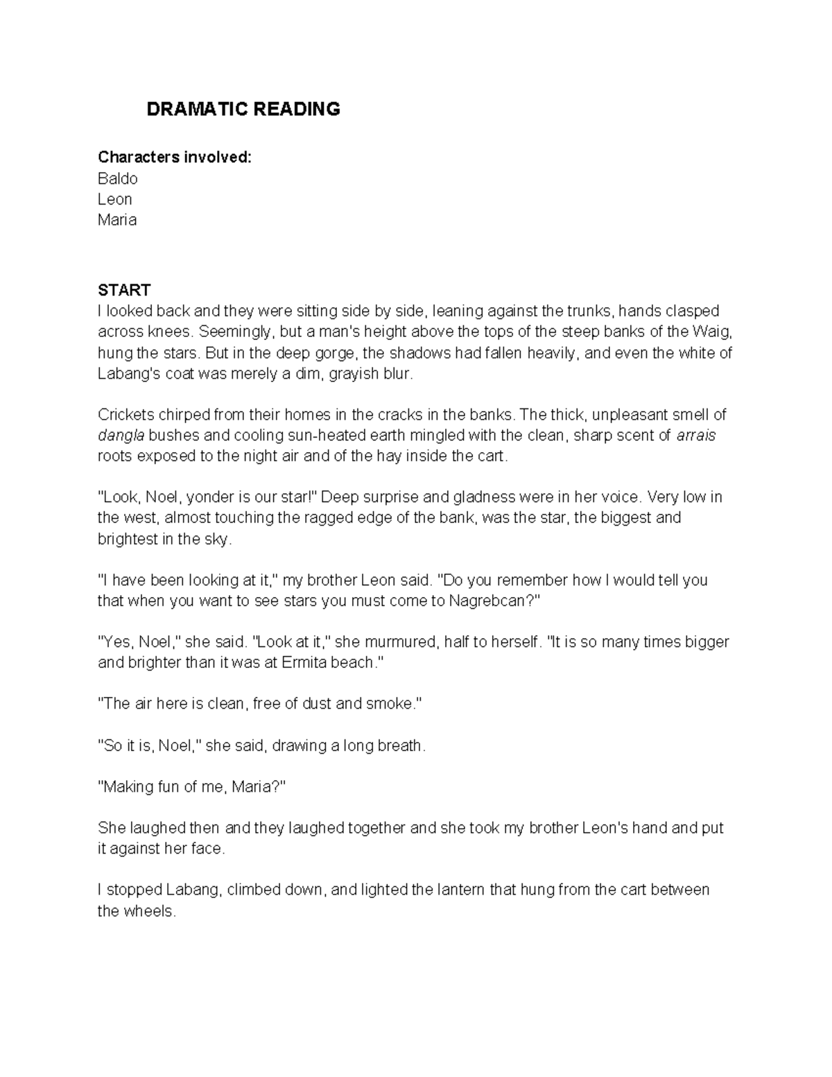 Dramatic Reading - How my brother Leon brought home a wife - DRAMATIC ...