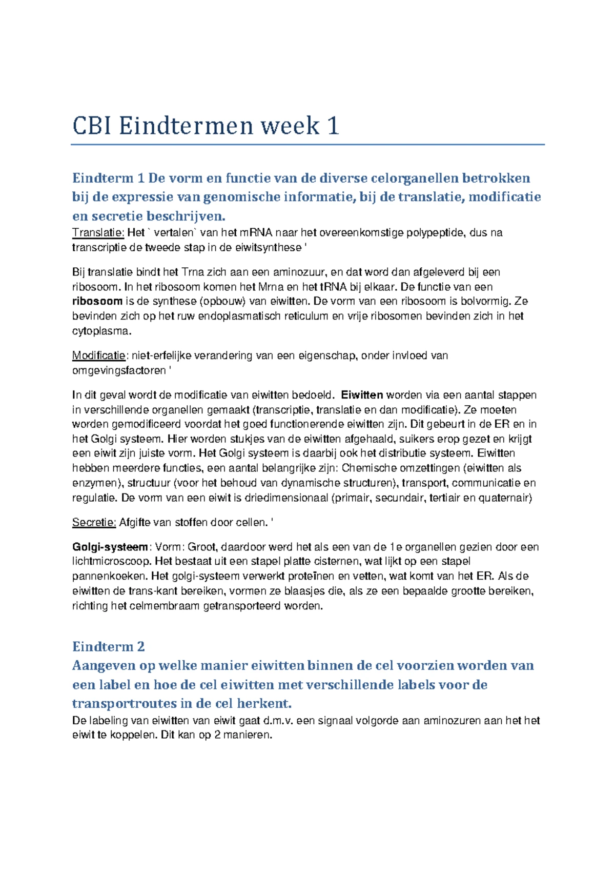 Biologie - Hoofdstuk 7: Erfelijkheidswetten en Genetica - Studeersnel